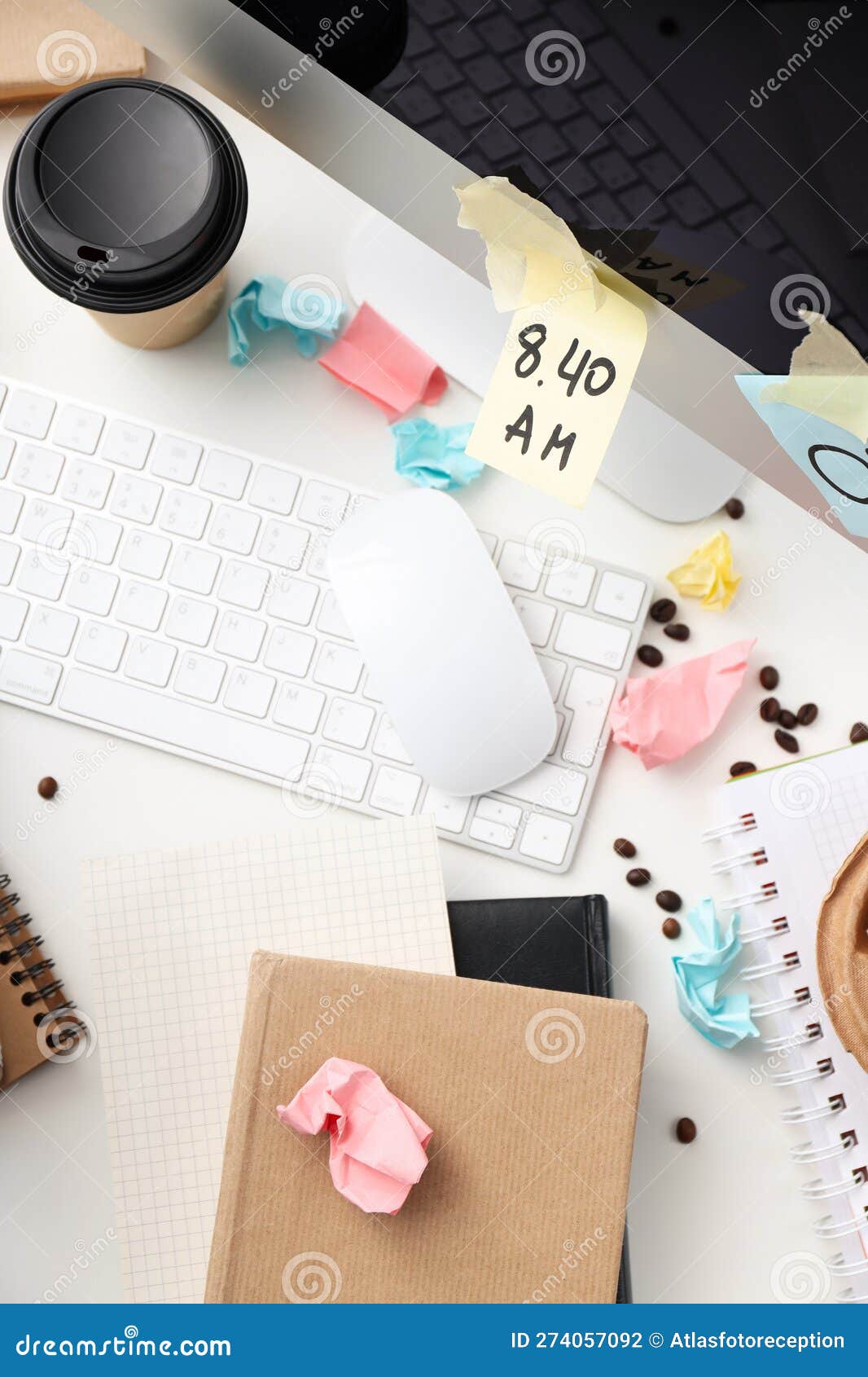 Messy Office Workplace, Workplace and Workspace Concept Stock Photo ...