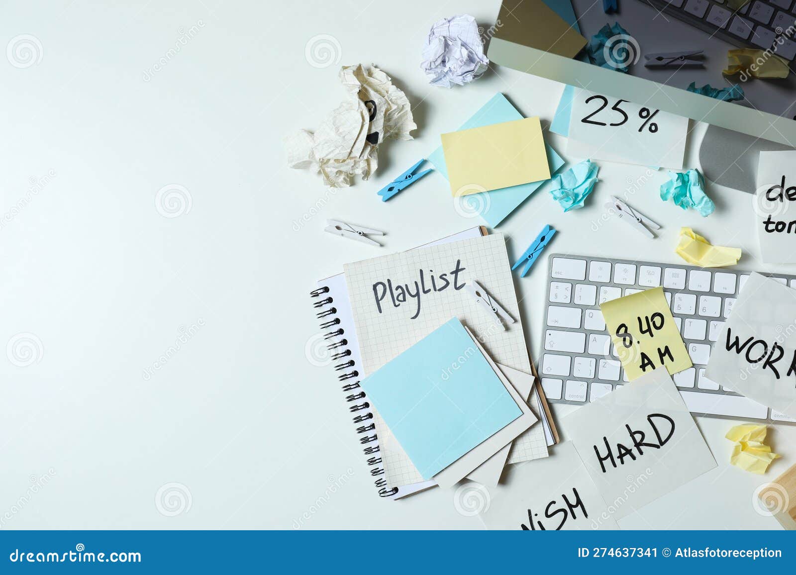 Messy Office Workplace, Workplace and Workspace Concept Stock Image ...