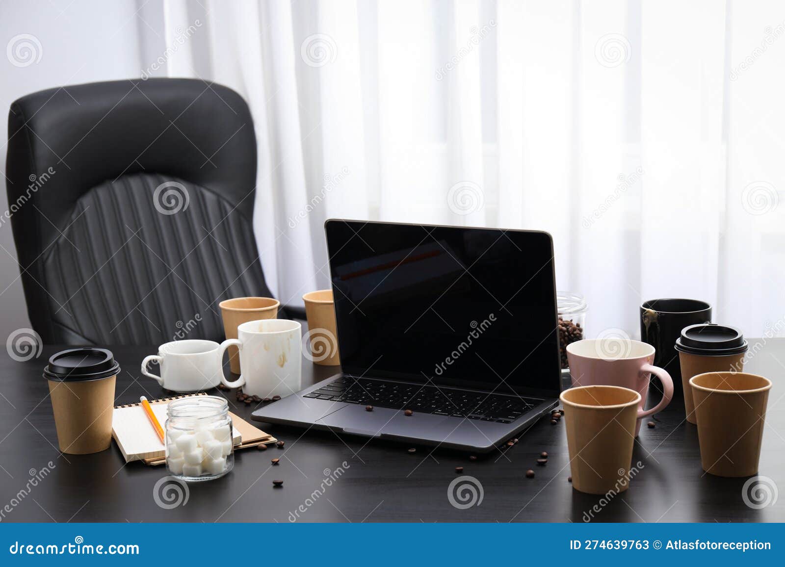 Messy Office Workplace, Workplace and Workspace Concept Stock Image ...