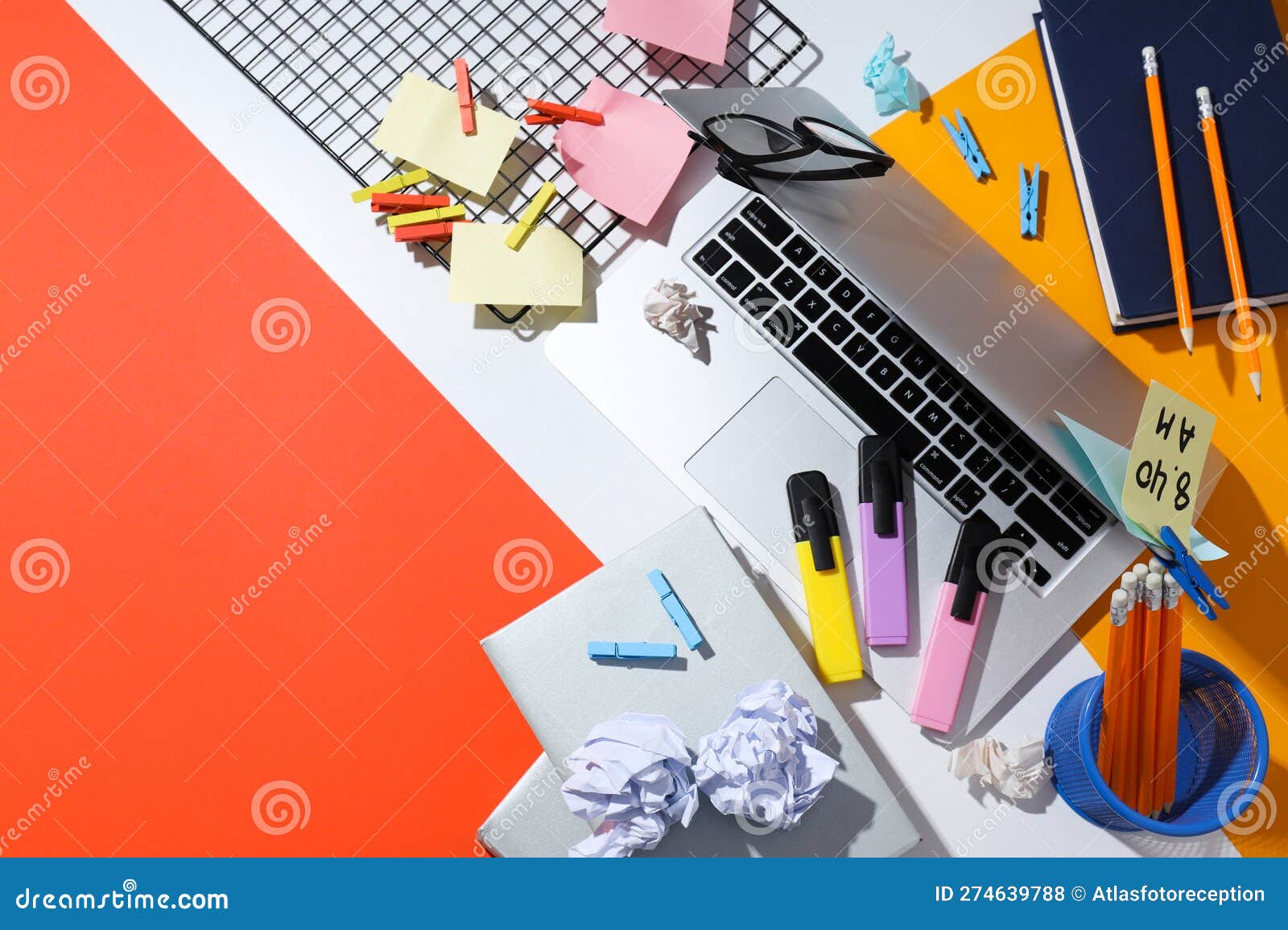 Messy Office Workplace, Workplace and Workspace Concept Stock Photo ...