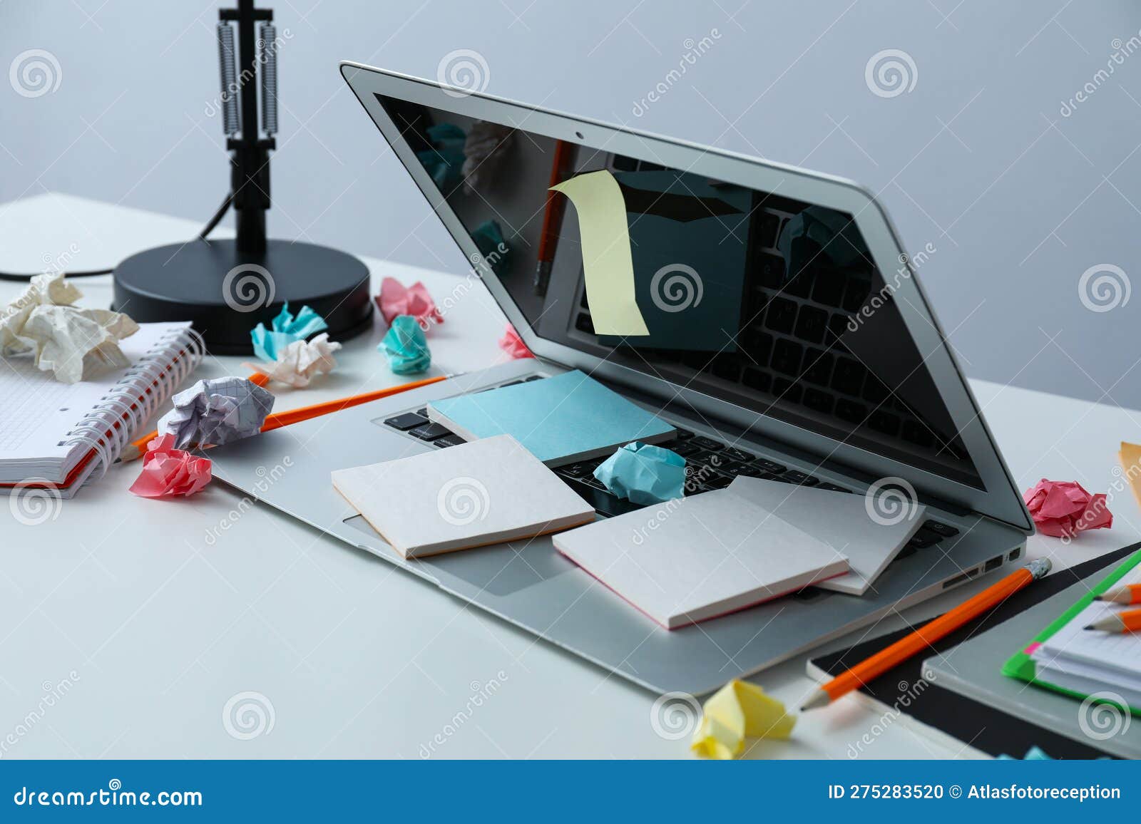 Messy Office Workplace, Workplace and Workspace Concept Stock Photo ...