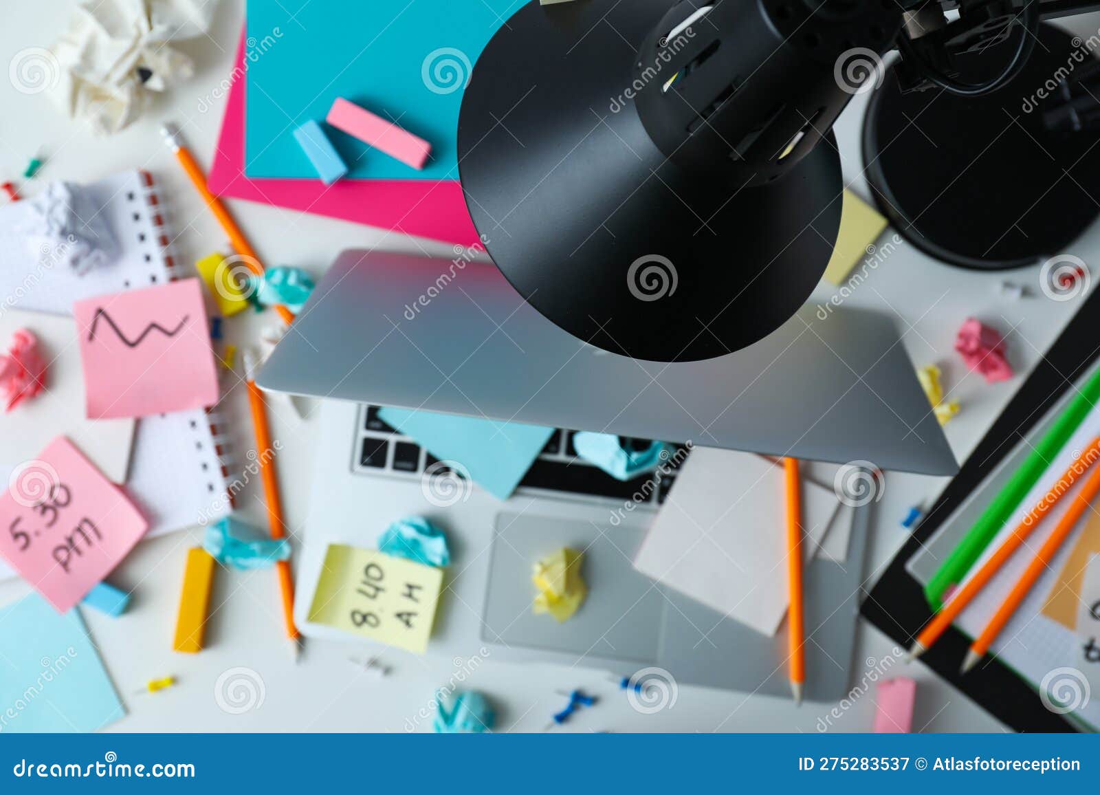 Messy Office Workplace, Workplace and Workspace Concept Stock Image ...