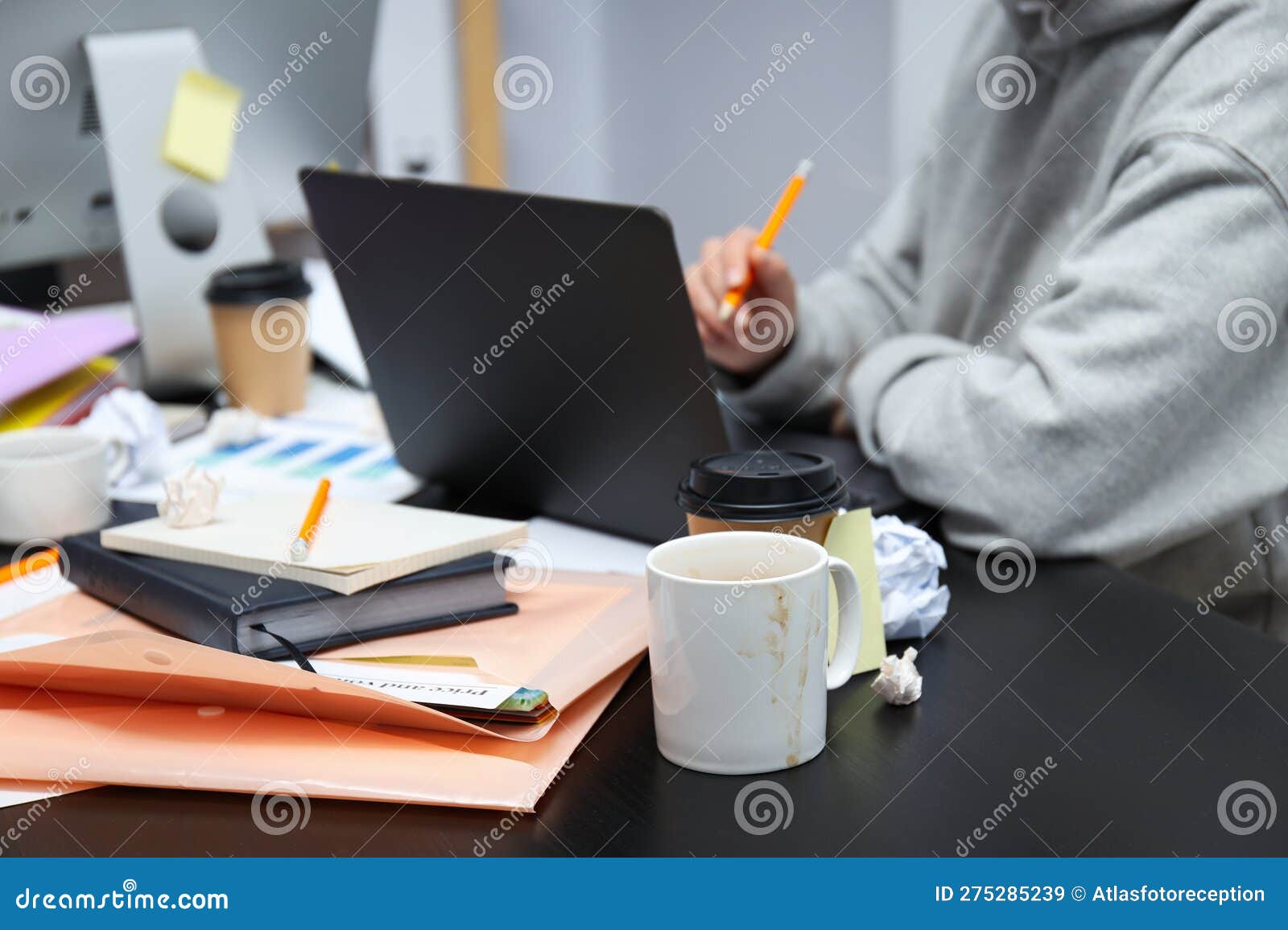 Messy Office Workplace, Workplace and Workspace Concept Stock Image ...