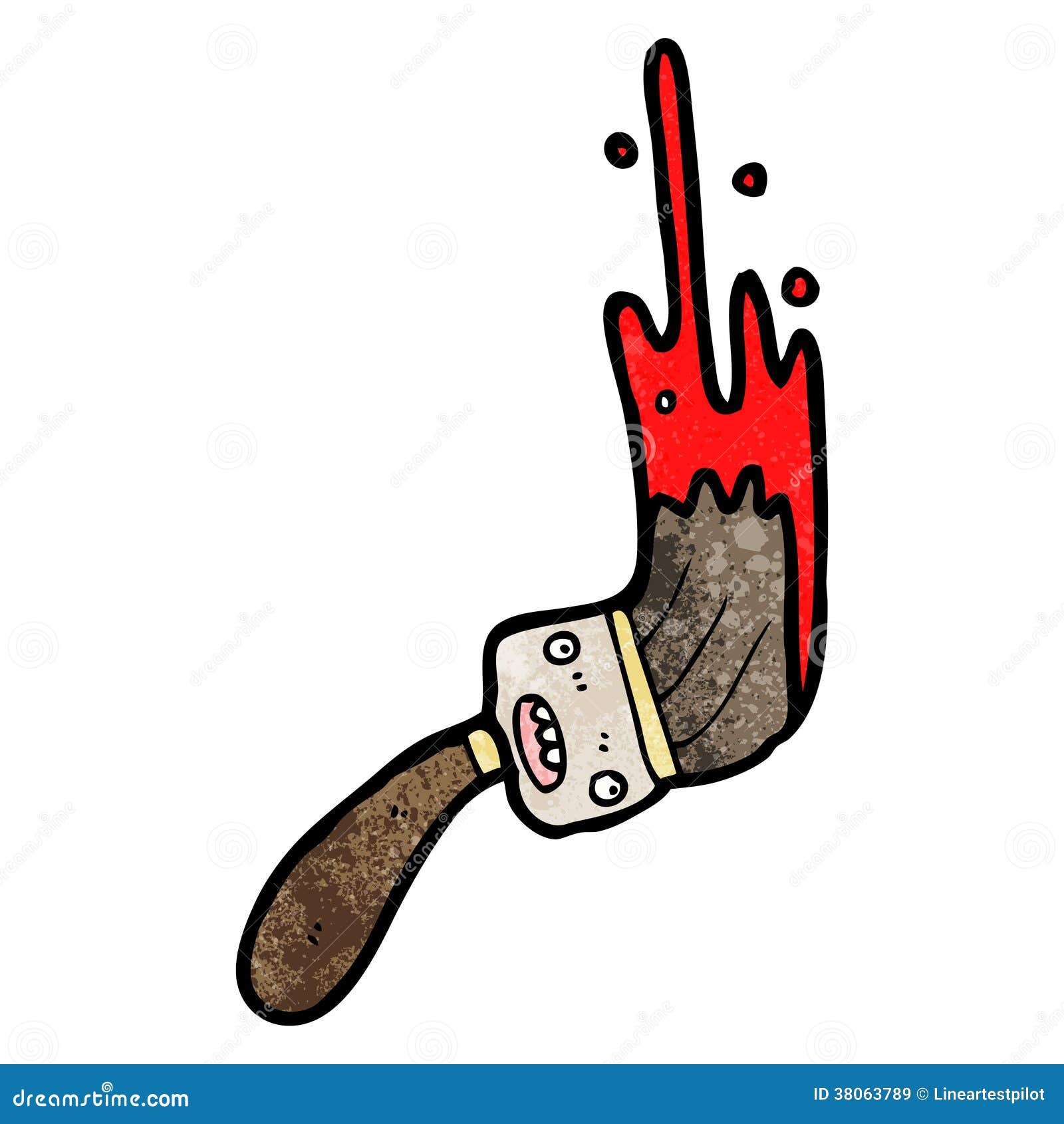 Messy Paint Brush Cartoon Character Stock Vector - Illustration of ...