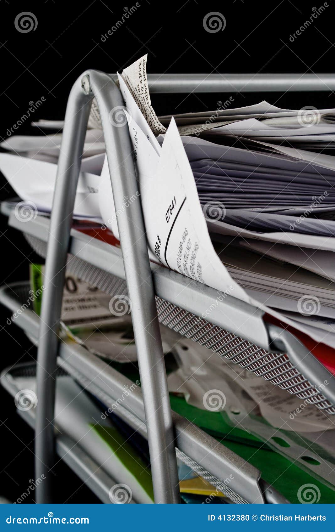 Messy Paper Tray with Papers Stock Photo - Image of chaos, document ...