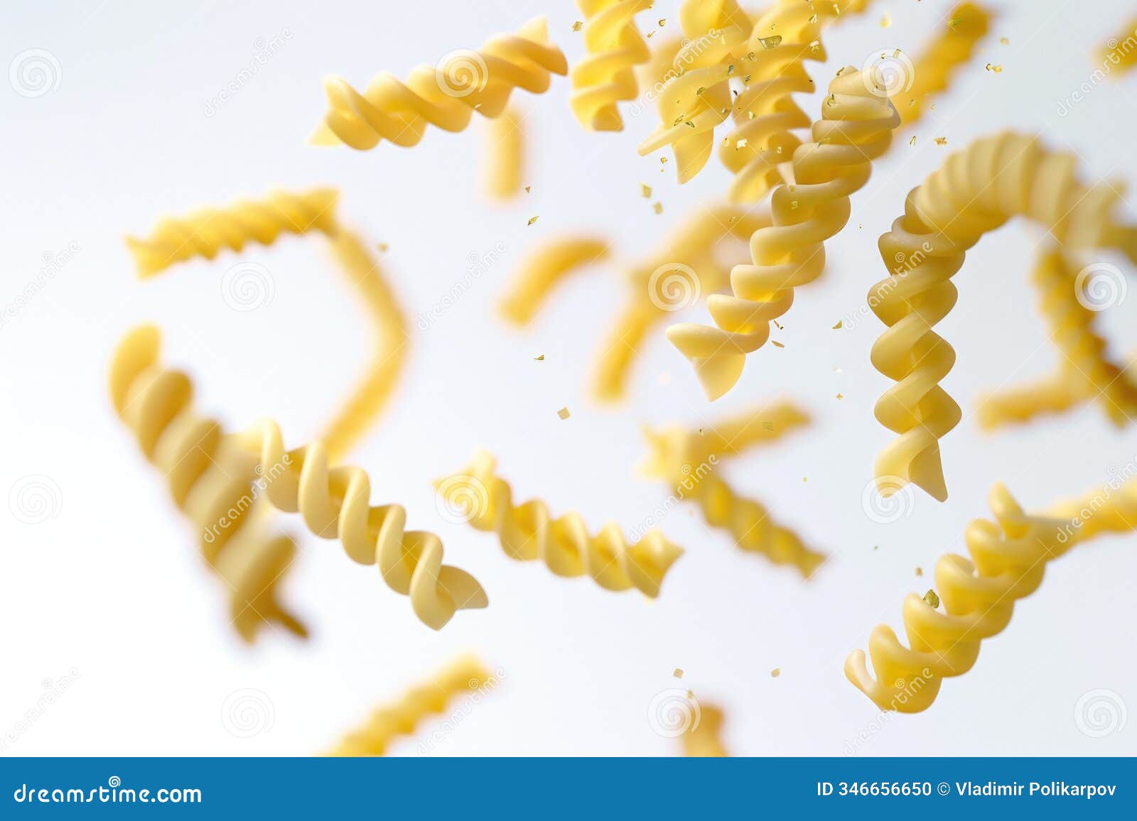 A Messy and Playful Scene with Pasta Flying through the Air Stock Photo ...