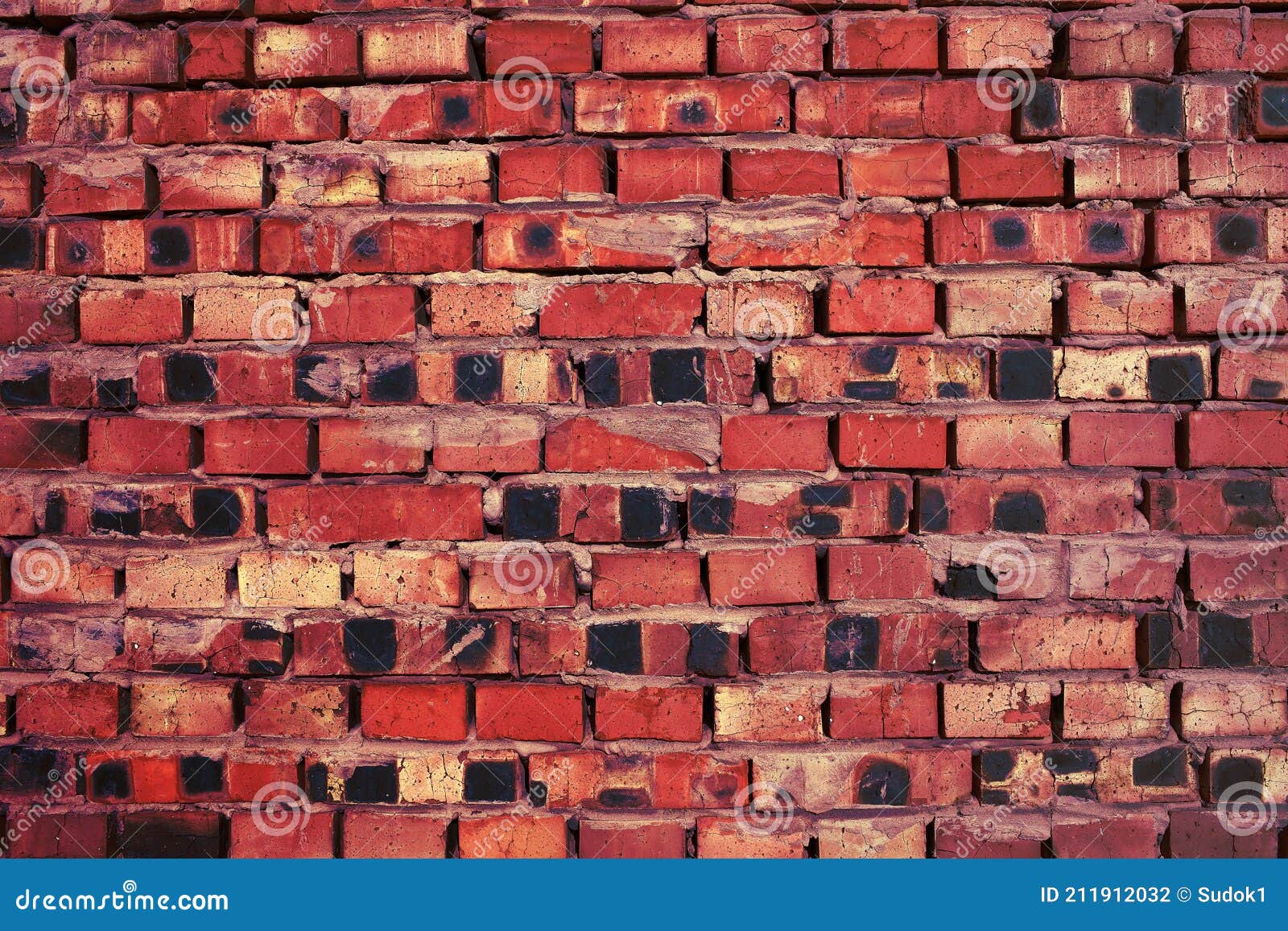 Messy Red Brick Wall As a Background with Space for Design Stock Photo ...
