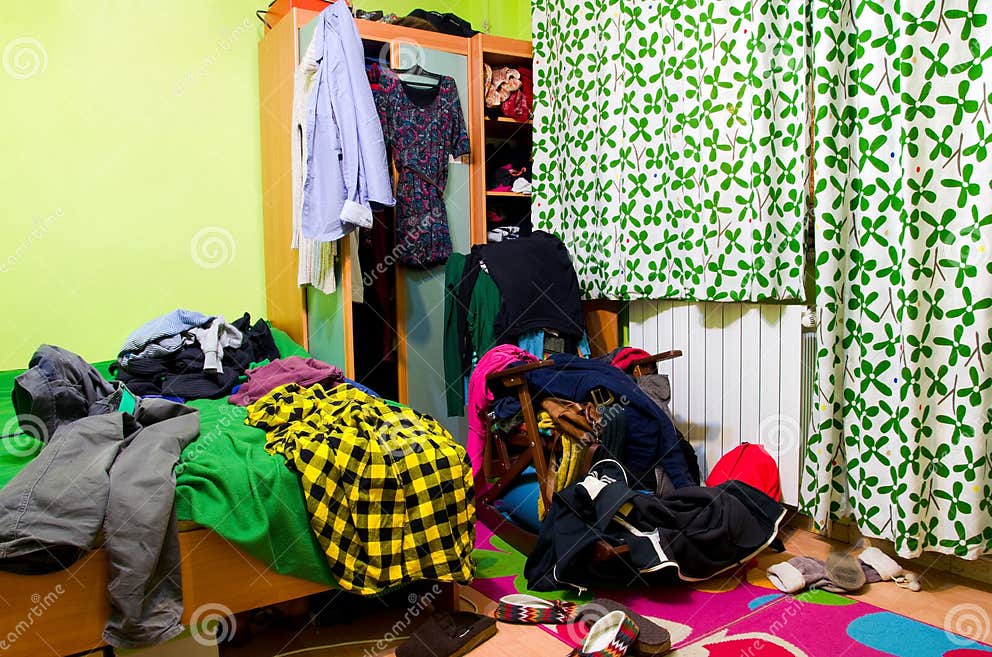 Messy room stock image. Image of messy, blouse, shelves - 23033837