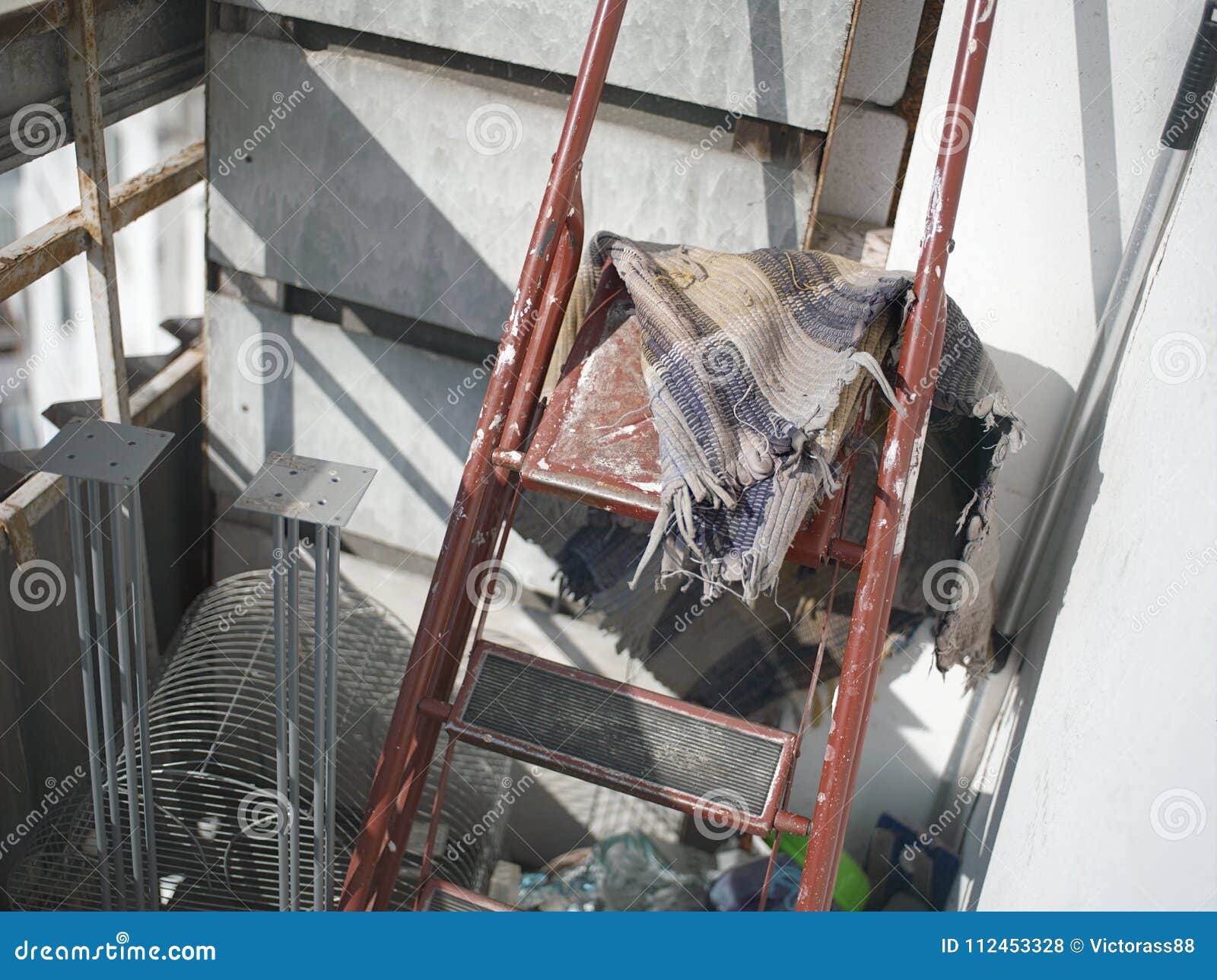 Mess on Balcony stock photo. Image of dirty, balcony - 112453328