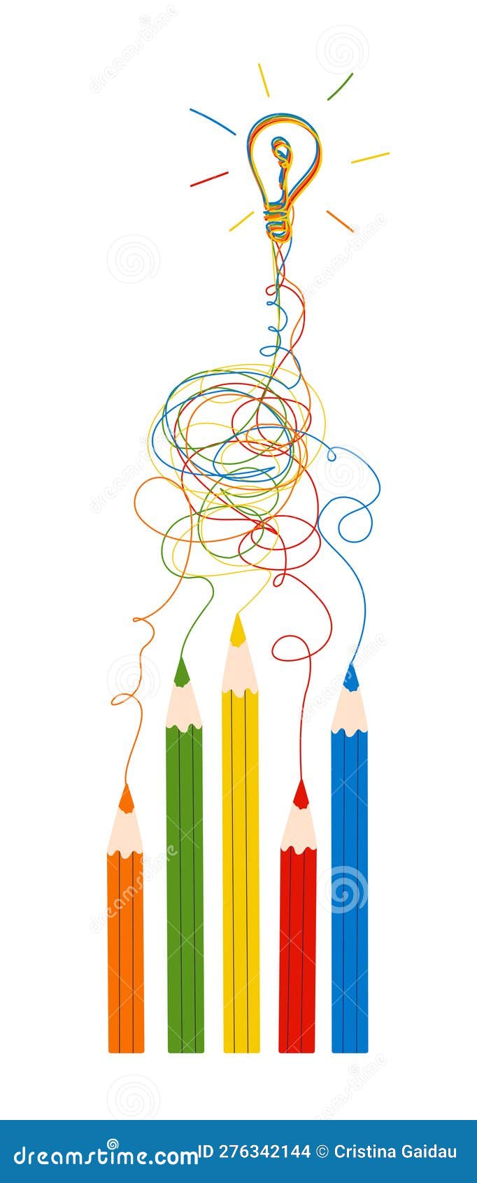 Messy Scribble Lines Going To Final Direction Vector Illustration Stock ...