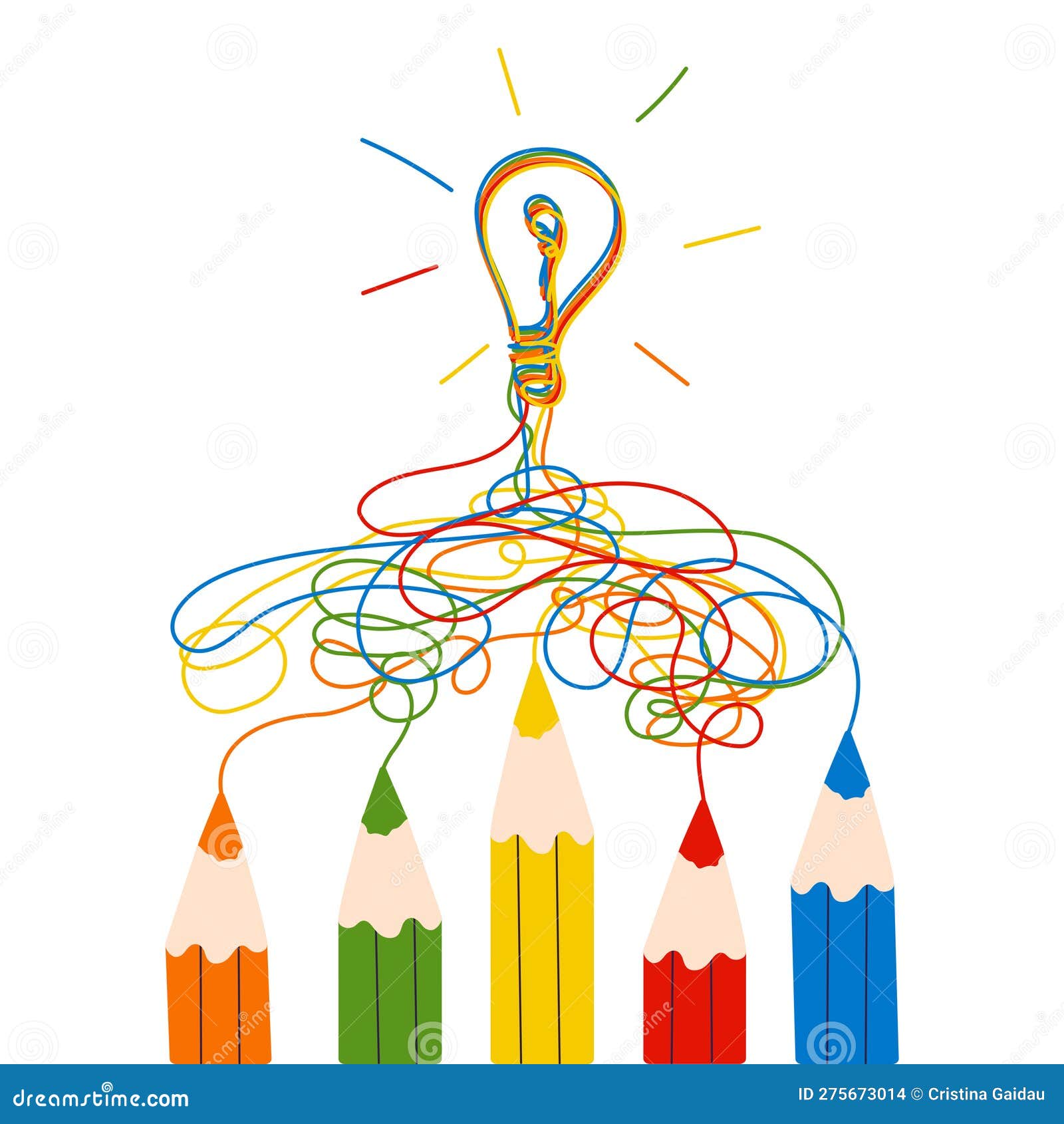 Messy Scribble Lines Going To Final Direction Vector Illustration Stock ...