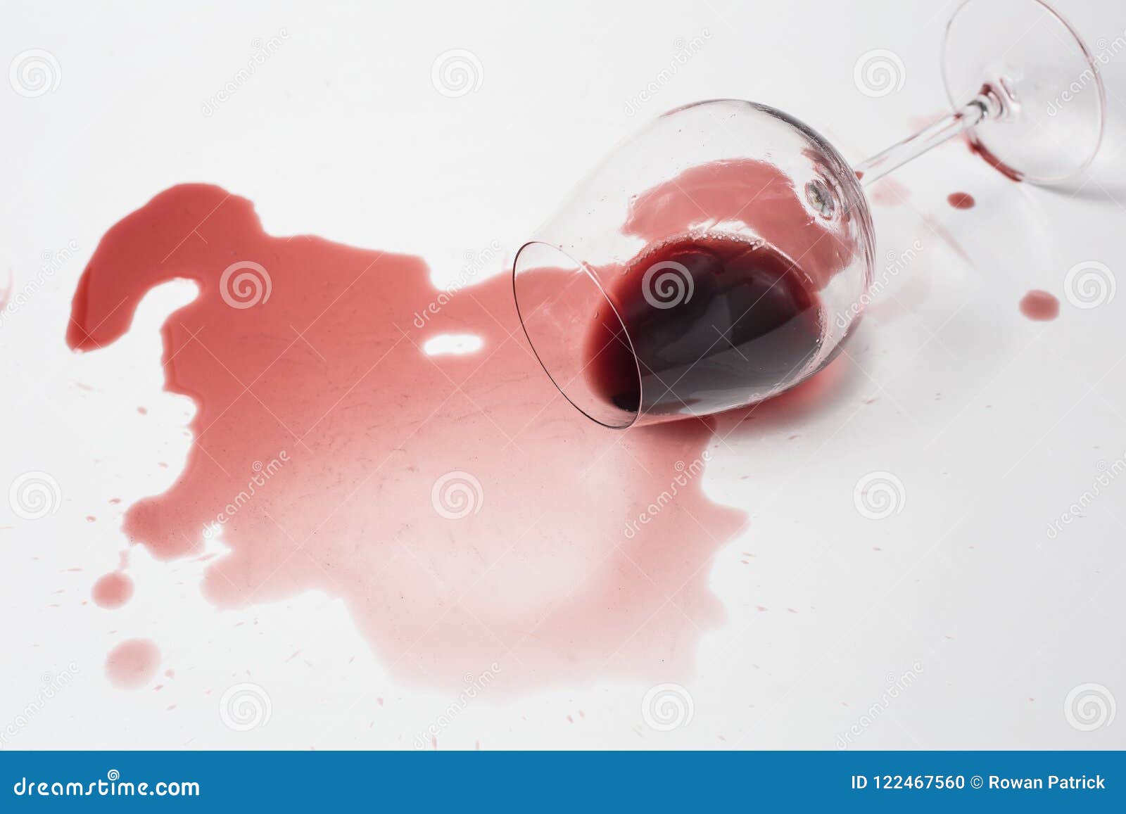 Messy Spilled Red Wine stock photo. Image of close, accident - 122467560