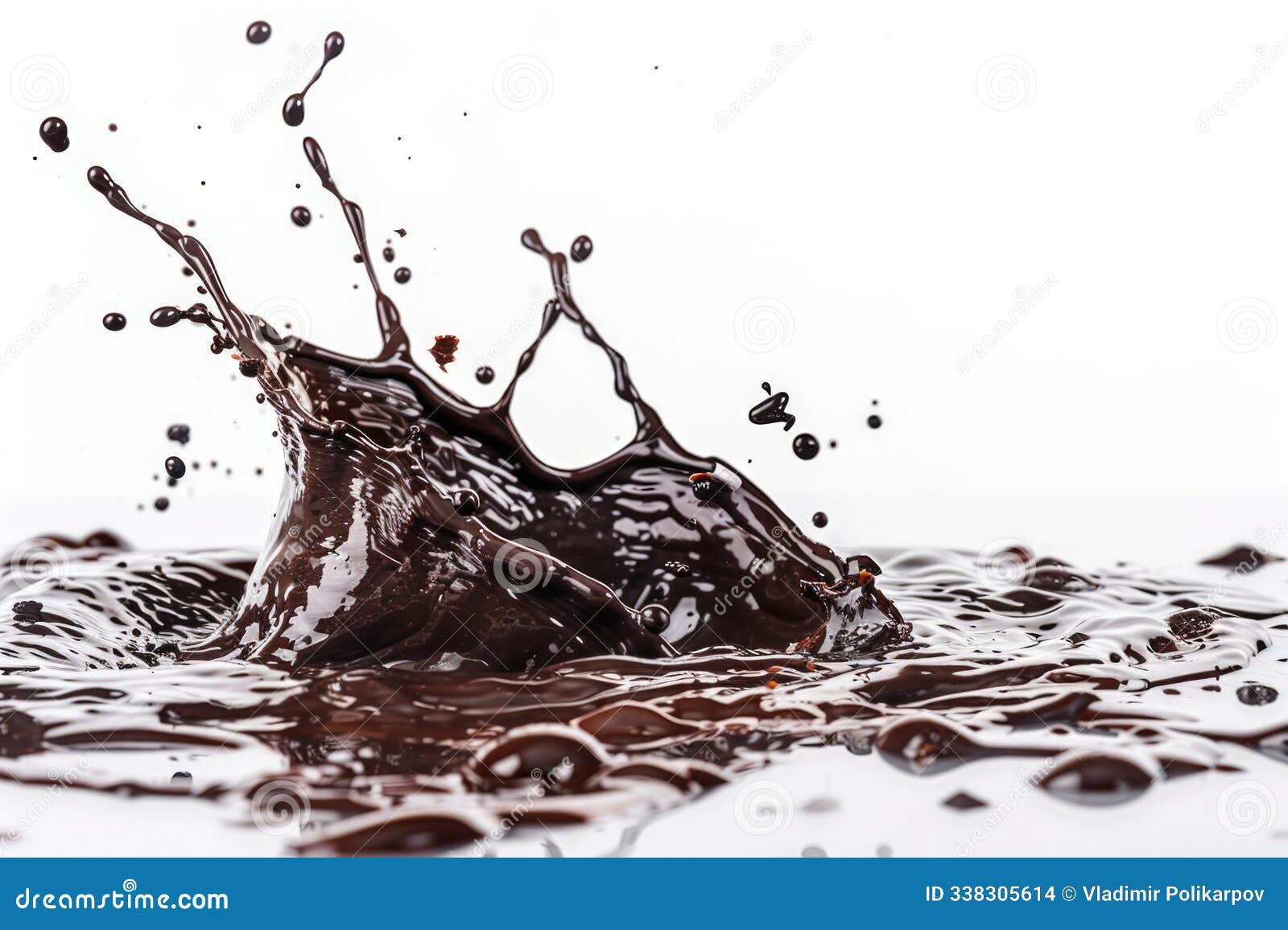 A Messy Splat of Melted Chocolate on a Clean White Surface Stock Photo ...
