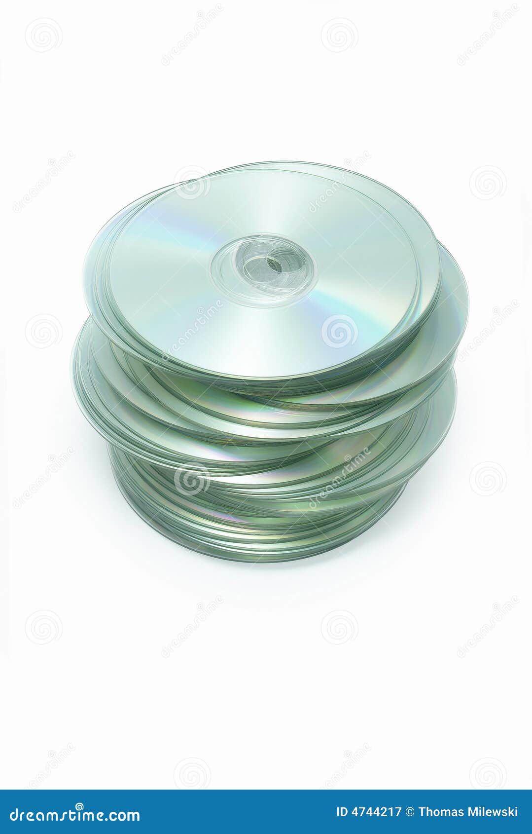 Messy Stack of CD Disks on White Stock Image - Image of disc, blank ...