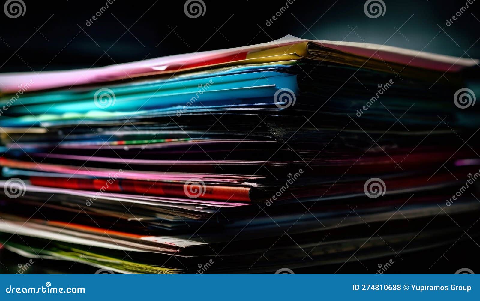 Messy Stack of Paperwork, Old and New Generated by AI Stock ...