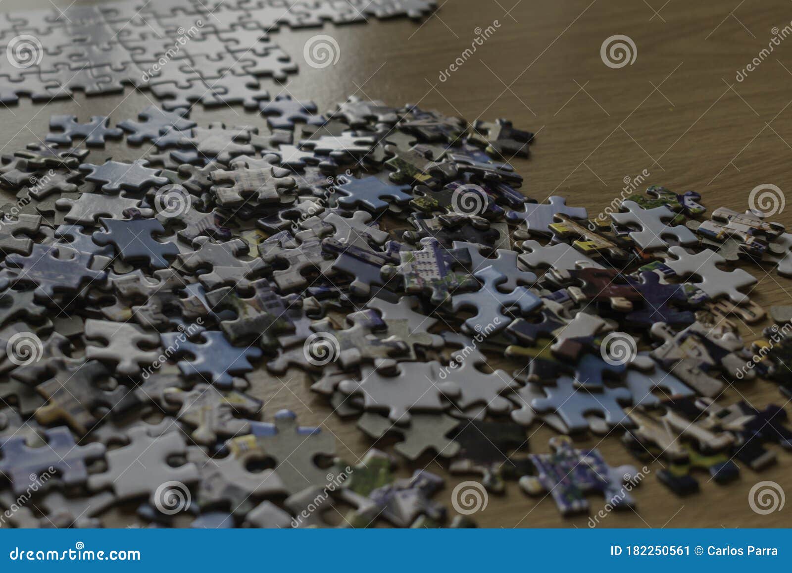 Messy Stack of Pieces with a Finish Part in the Background Stock Image ...