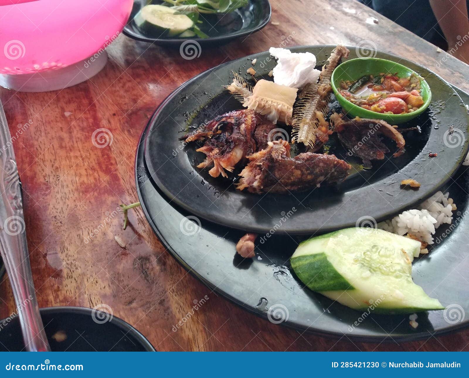 Messy table after lunch stock photo. Image of messy - 285421230