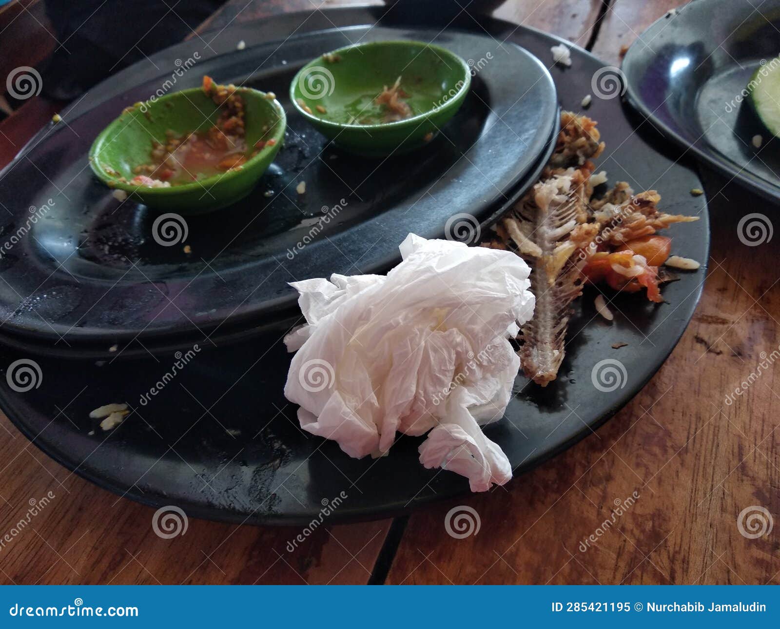 Messy table after lunch stock image. Image of meal, leftover - 285421195