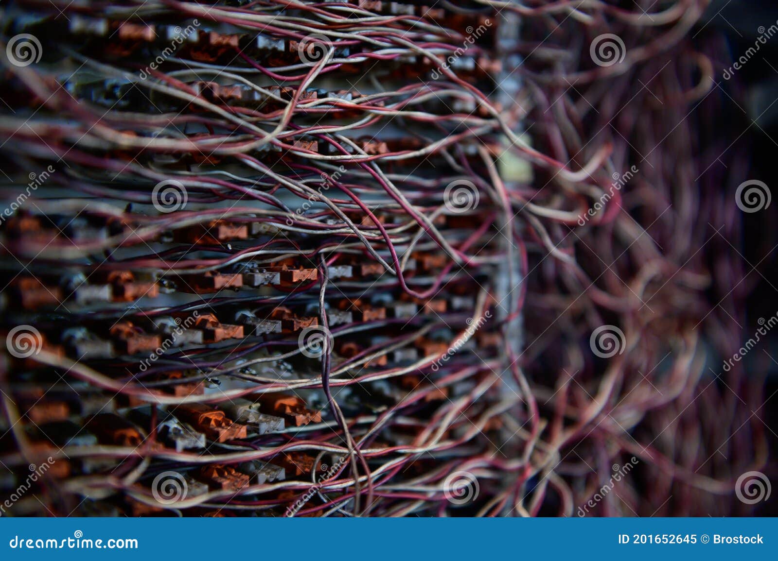 Messy Telephone Switchboard Wire in Box Stock Image - Image of rack ...