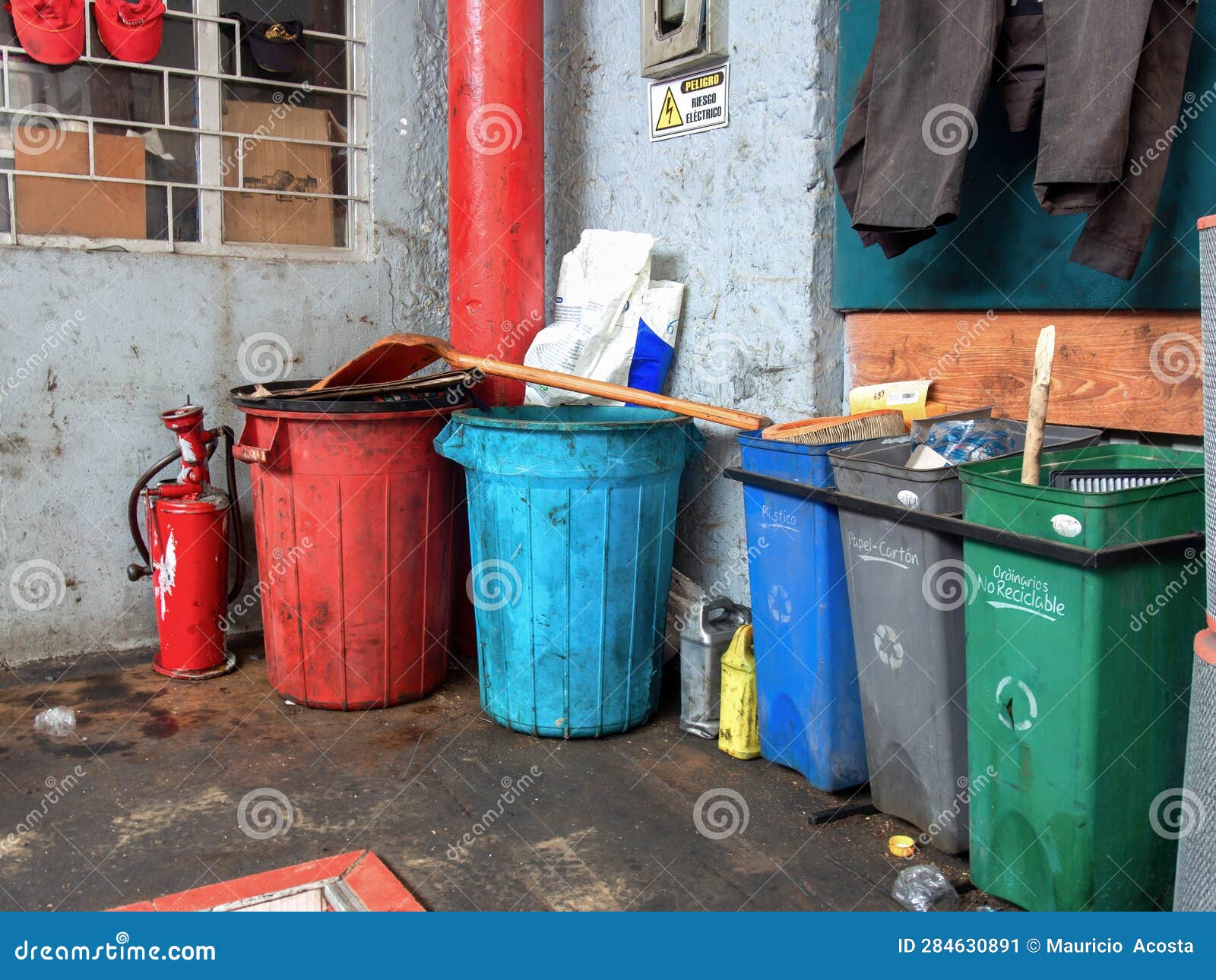 A Messy Trash Corner in a Car Workshop Editorial Photo - Image of ...