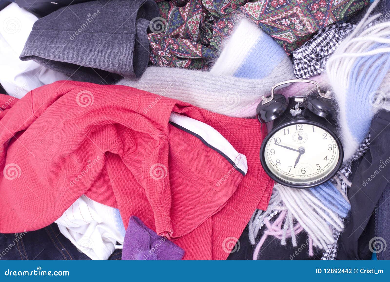 Messy travel bag stock photo. Image of rush, clothing - 12892442