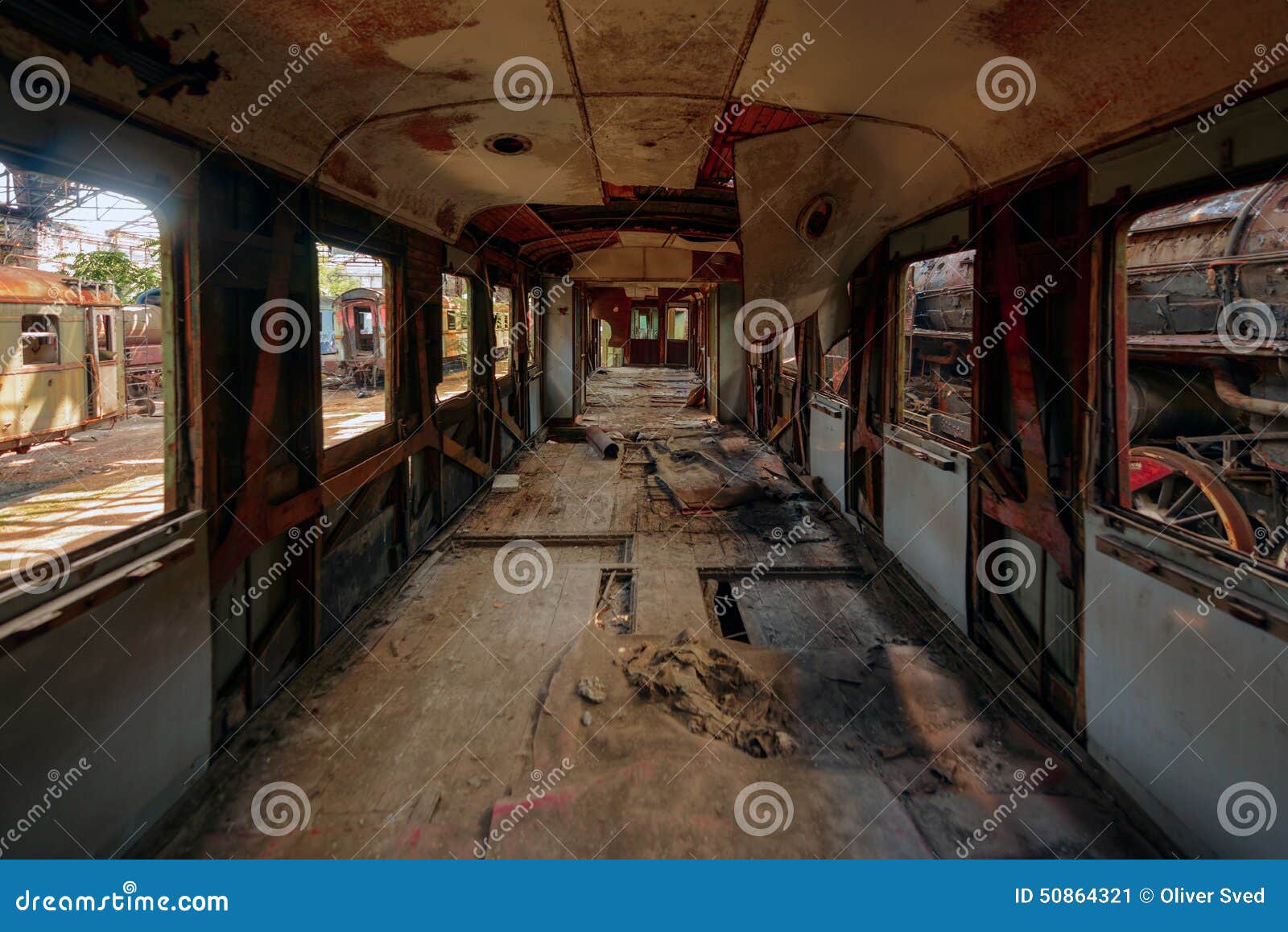 Messy Vehicle Interior of a Train Carriage Stock Image - Image of train ...