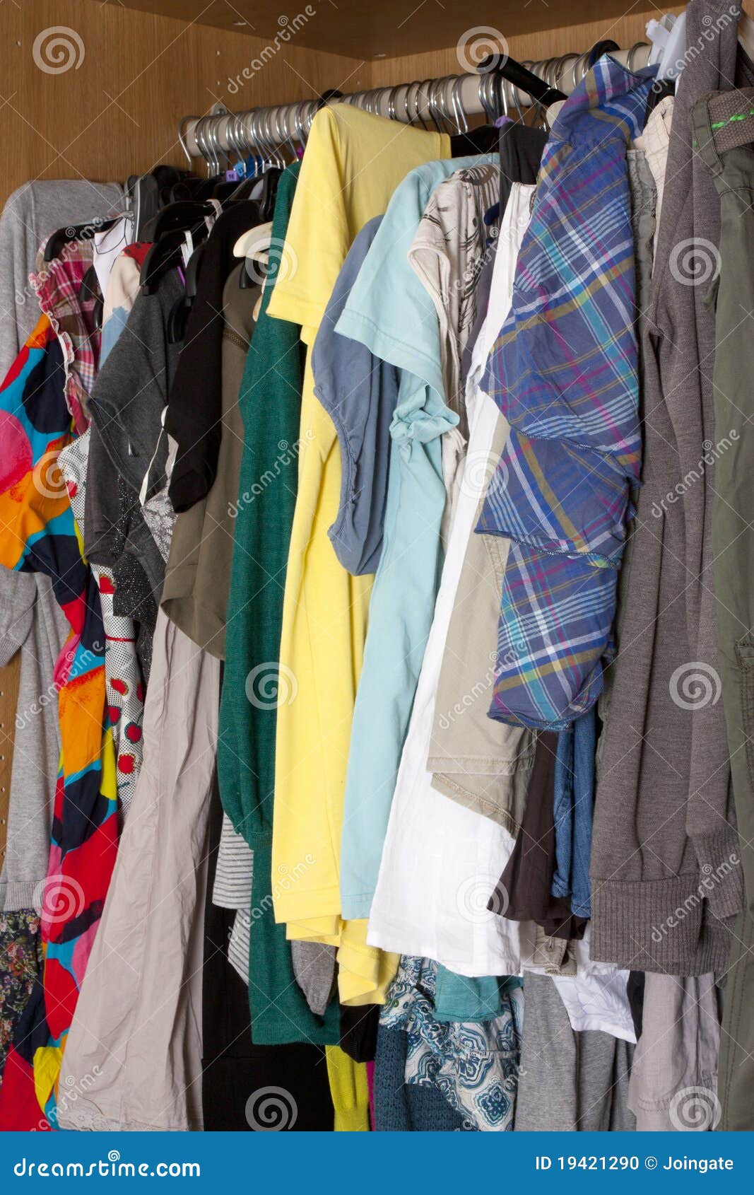 Messy wardrobe stock photo. Image of clothes, wardrobe - 19421290