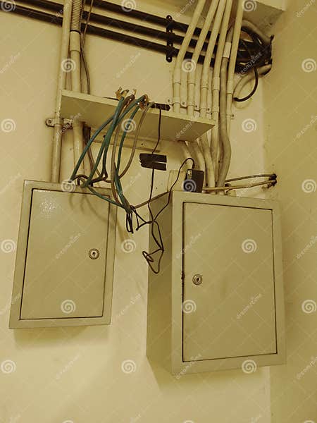 Messy Wire Top of Electrical Panel Stock Photo - Image of electrical ...