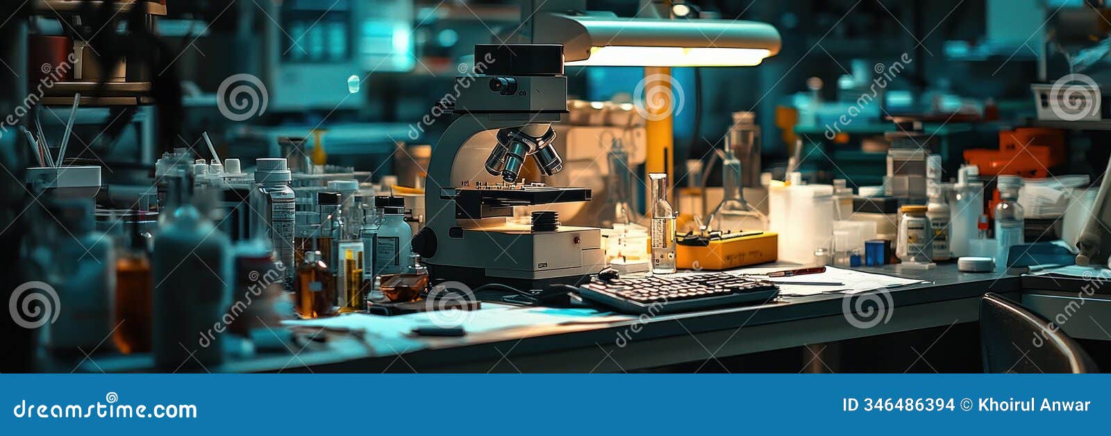 A Messy Workbench With Tools, Nails, And A Blueprint Stock Photography ...
