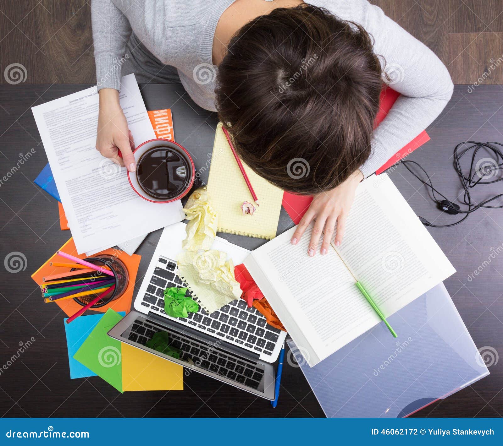 Messy workplace stock photo. Image of journalist, drinking - 46062172