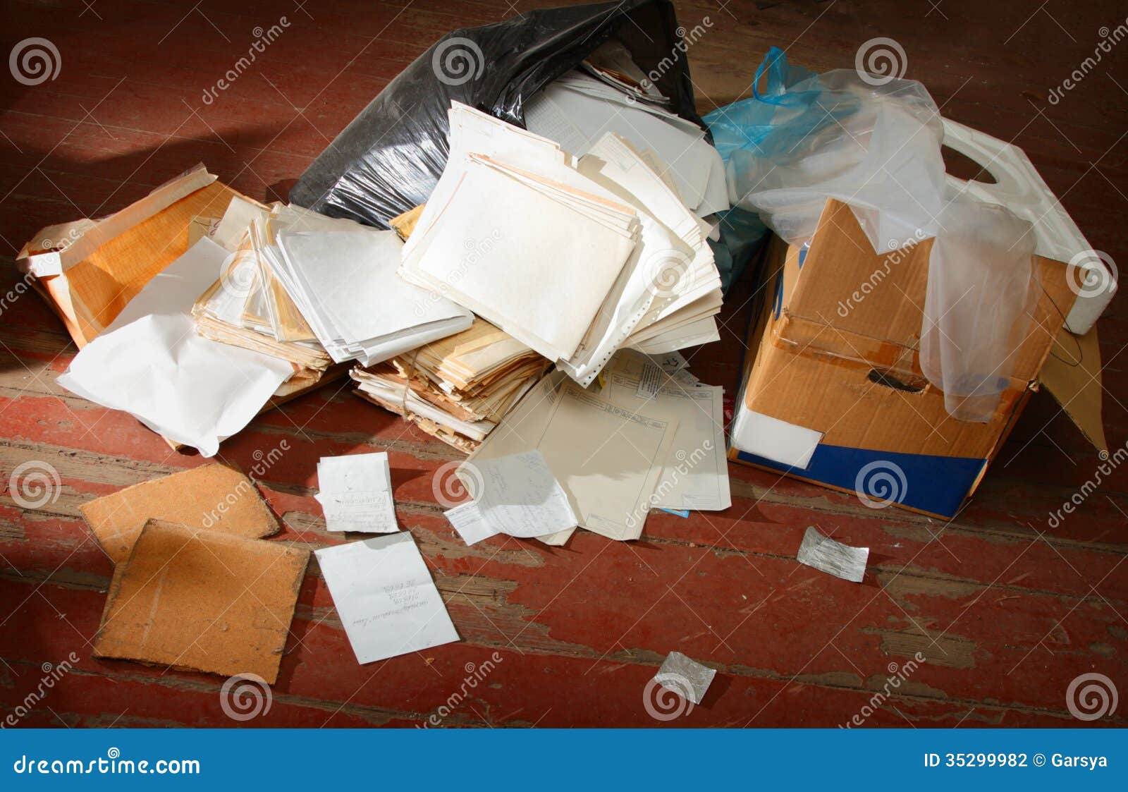 Messy Workplace With Stack Of Paper Royalty-Free Stock Photography ...