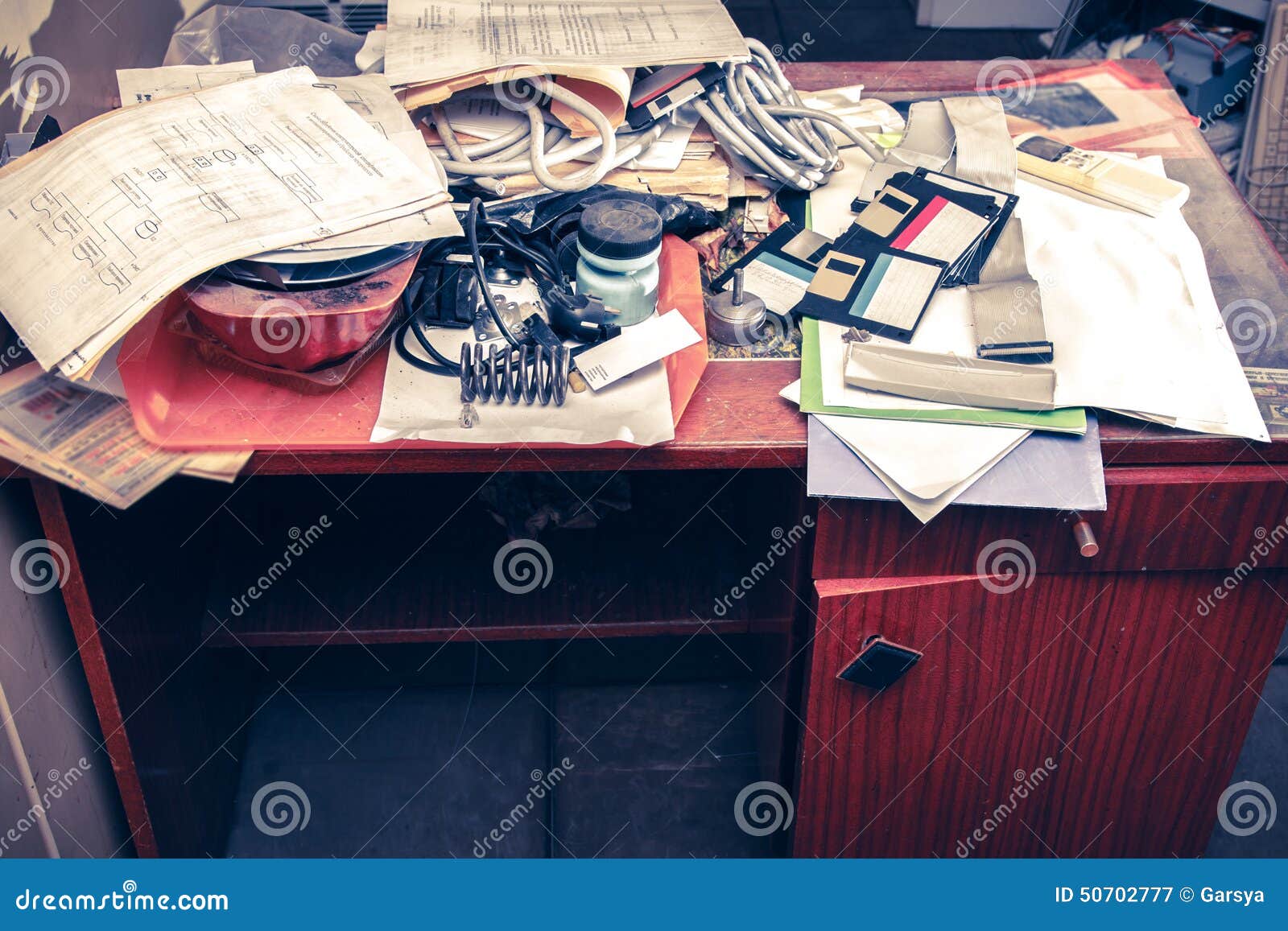 Messy Workplace With Stack Of Paper Royalty-Free Stock Photography ...