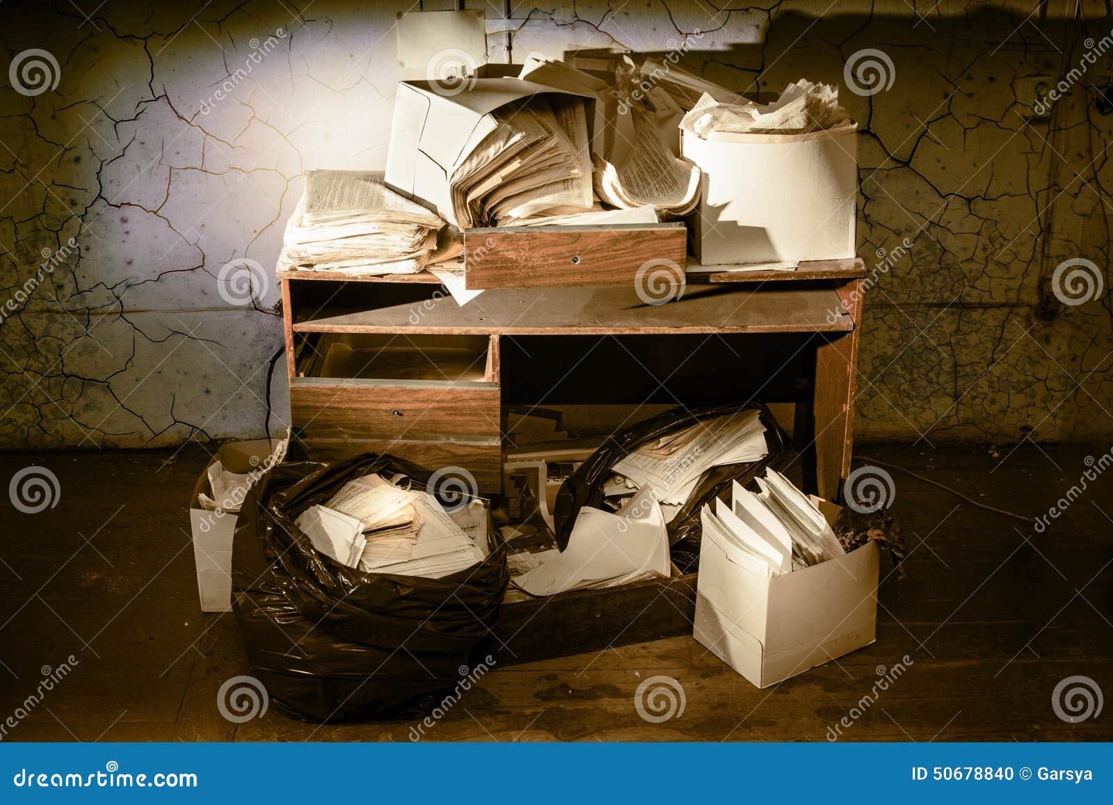 Messy Workplace With Stack Of Paper Royalty-Free Stock Photography ...