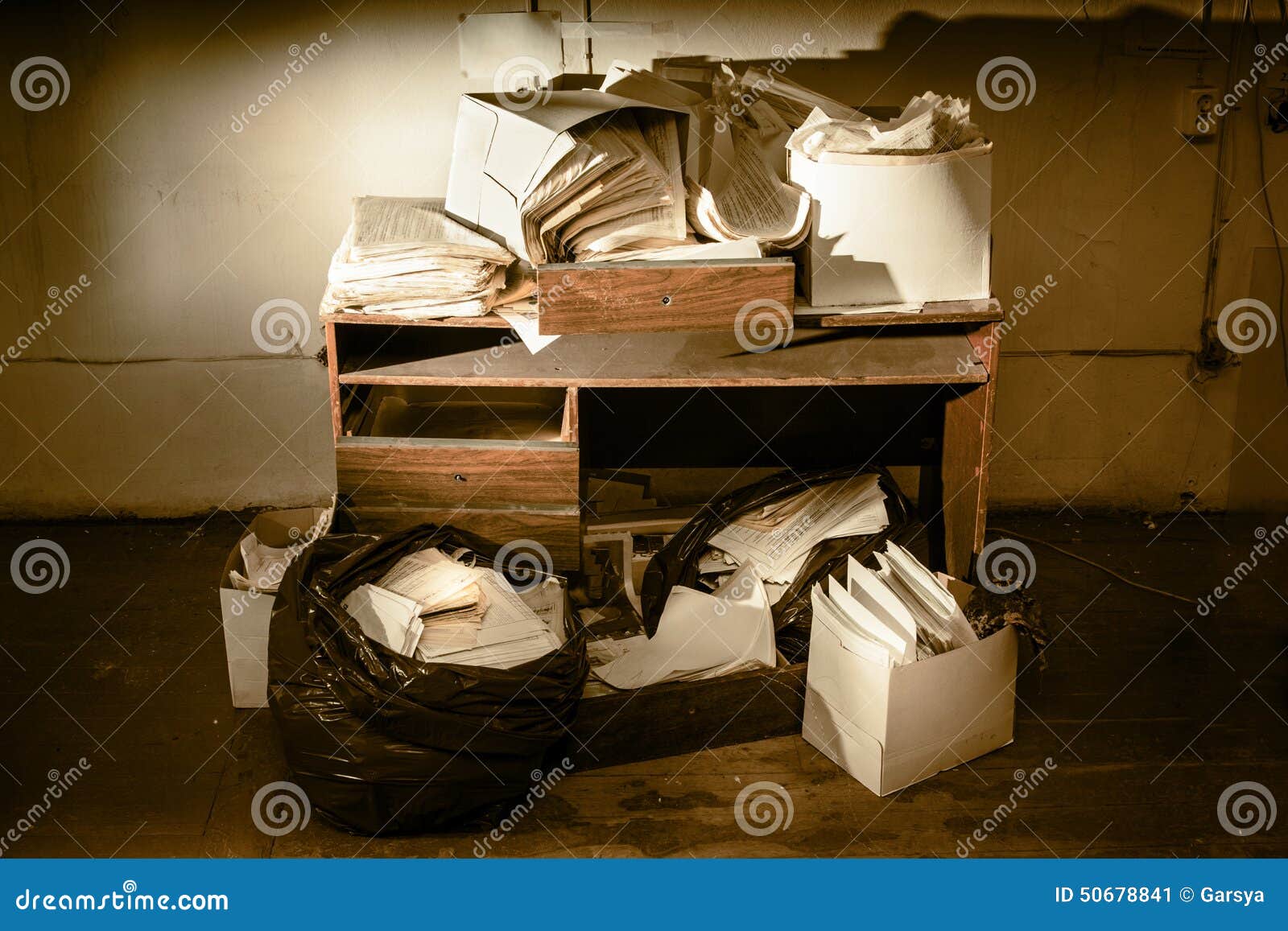 Messy workplace stock image. Image of table, messy, mess - 50678841