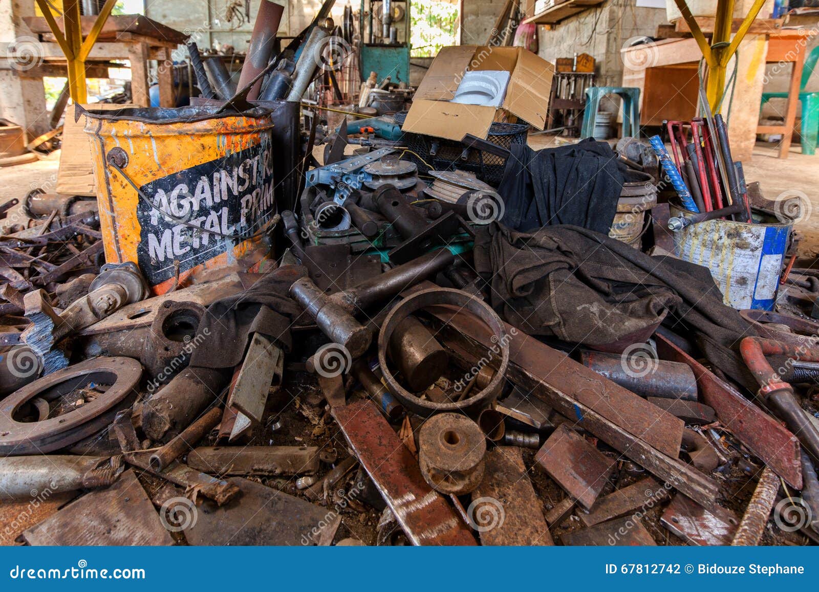 Messy workshop stock photo. Image of plastic, messy, oily - 67812742