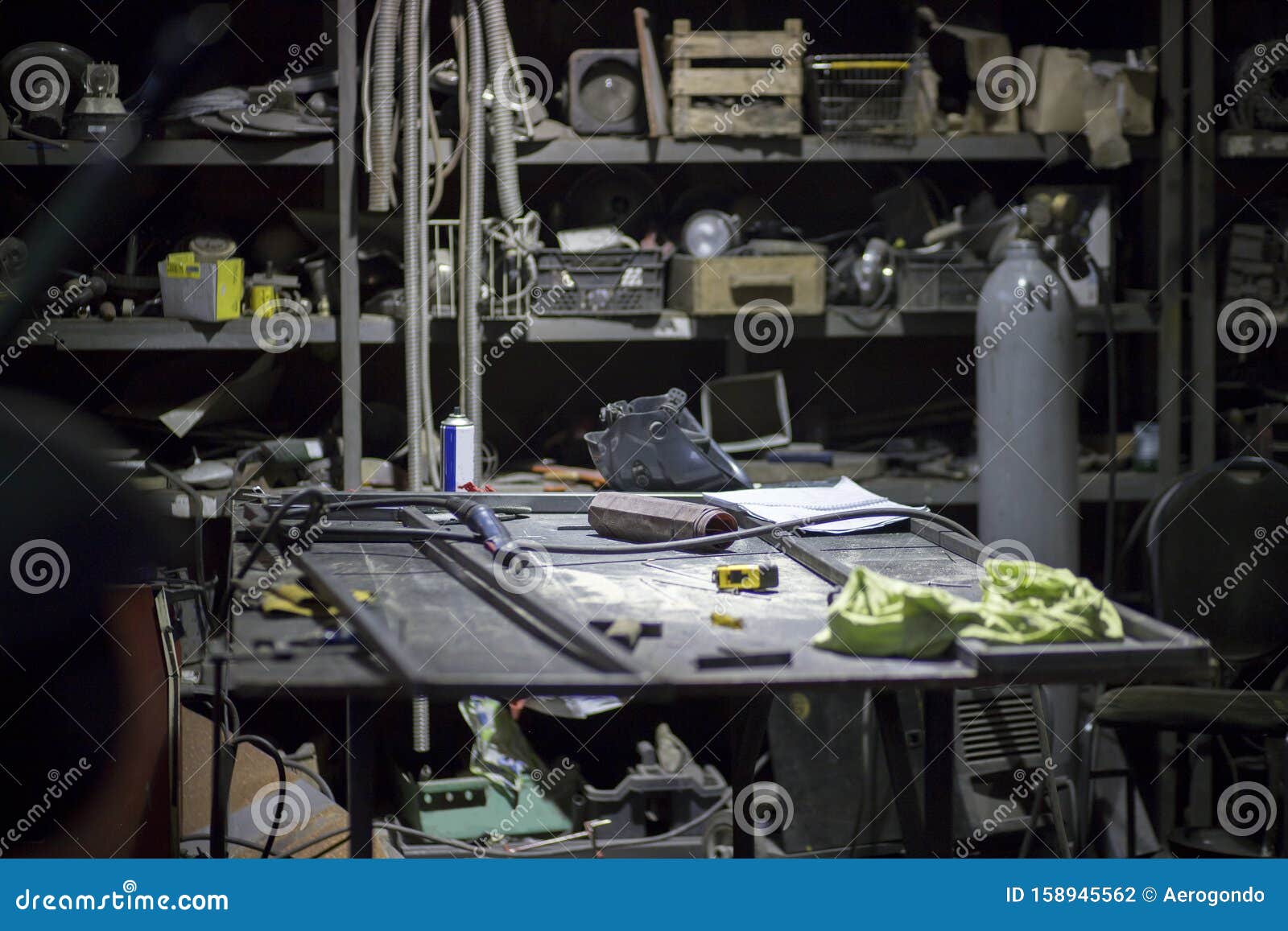 Messy Workshop With Many Types Of Tools Royalty-Free Stock Photography ...