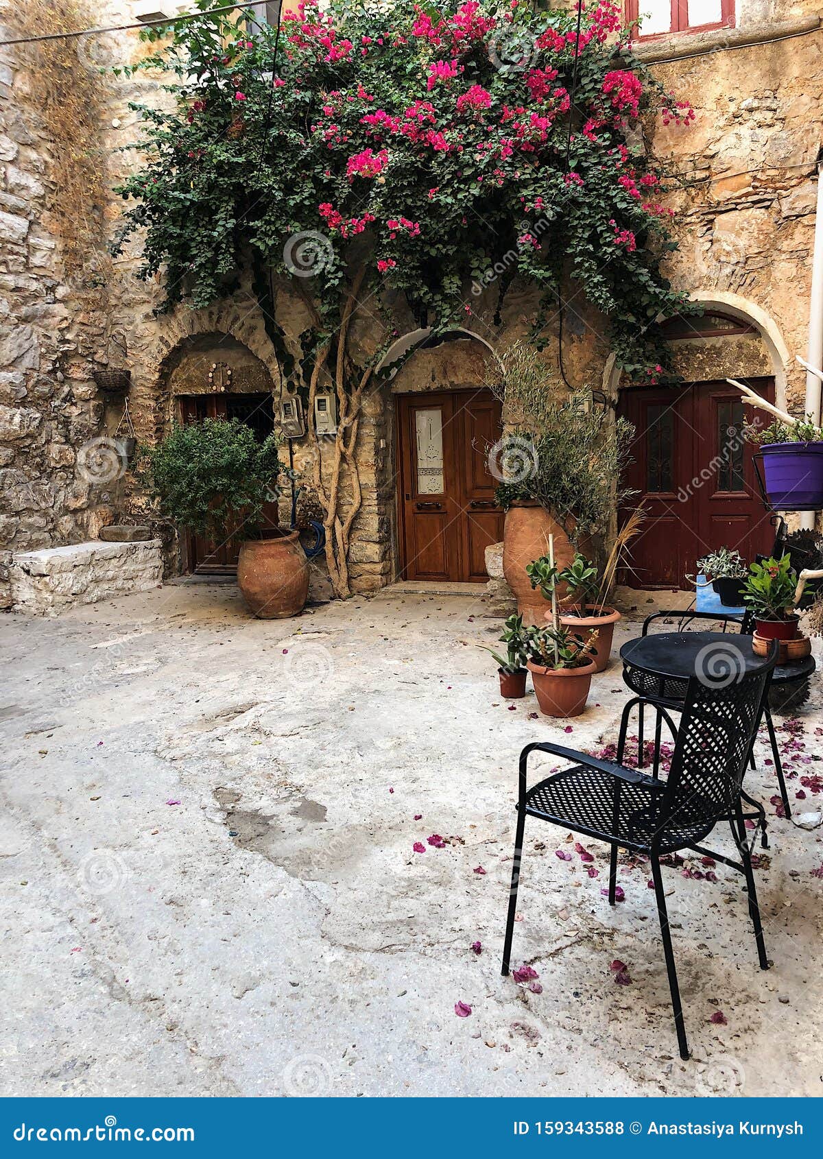 Mesta stock photo. Image of mesta, greek, yard, village - 159343588