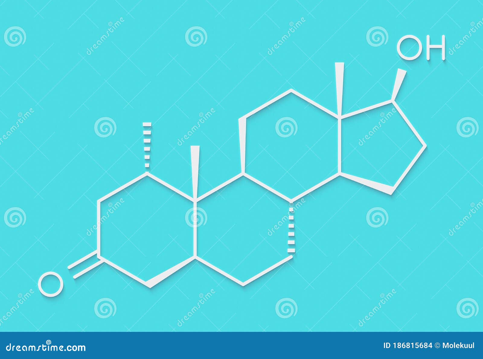 Mesterolone Androgen Molecule. Skeletal Formula. Stock Illustration ...