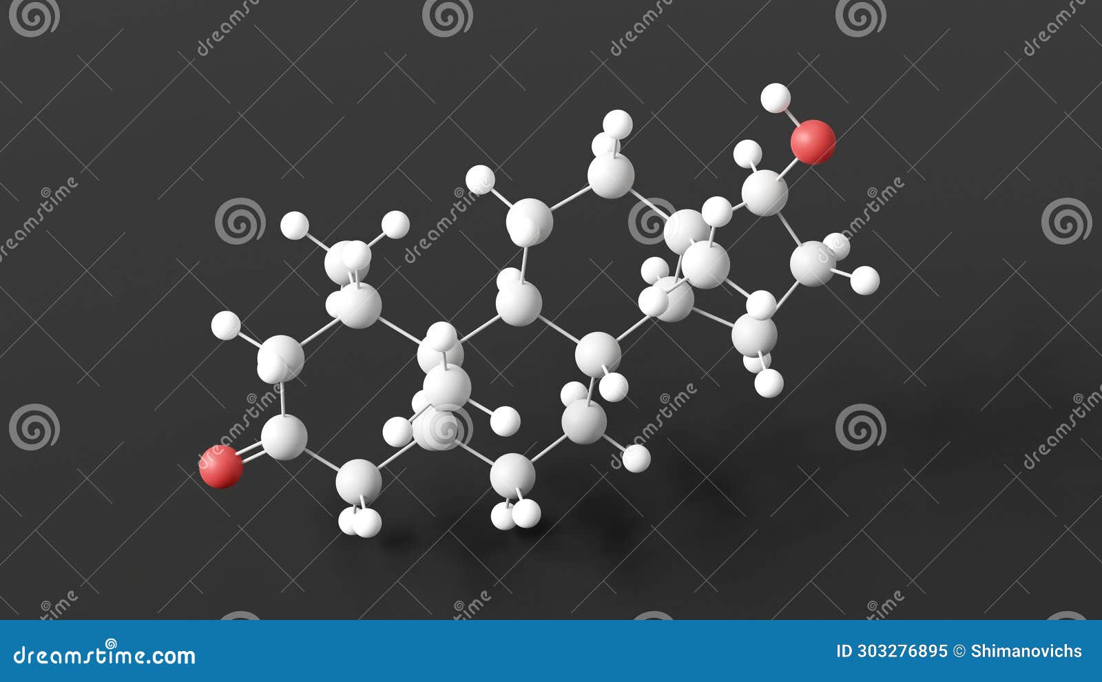 Mesterolone Molecular Structure, Proviron, Ball and Stick 3d Model ...