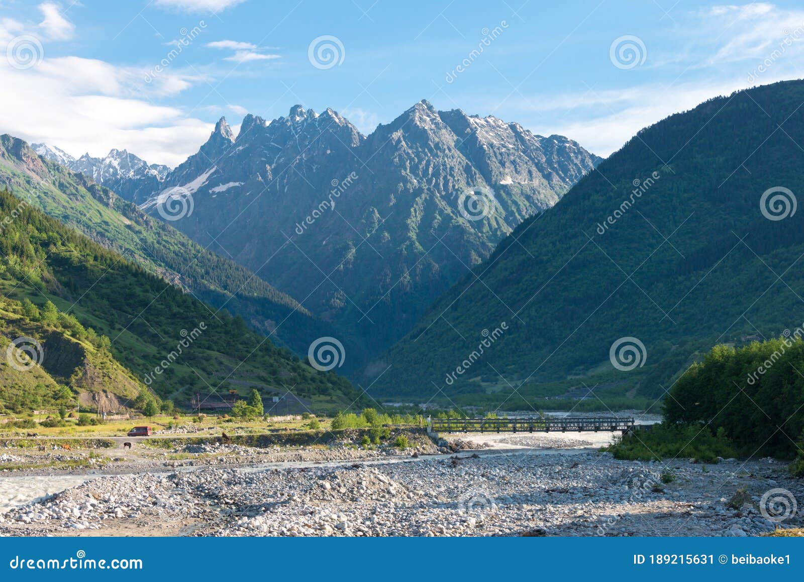 Caucasus Mountains in Mestia, Samegrelo-Zemo Svaneti, Georgia Stock ...