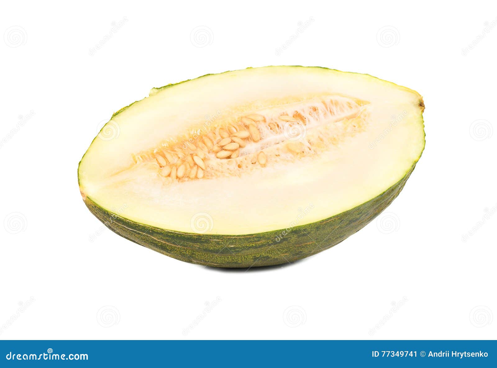 Metà del melone verde immagine stock. Immagine di cerchio - 77349741