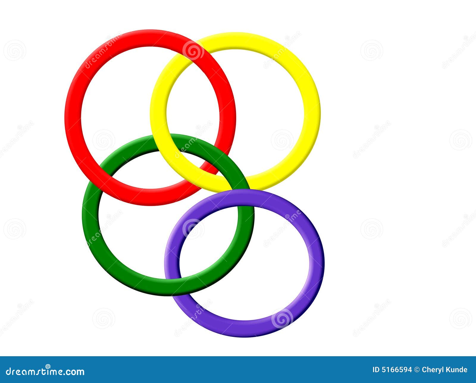 Met Elkaar Verbindende Ringen Stock Illustratie - Illustration of ...