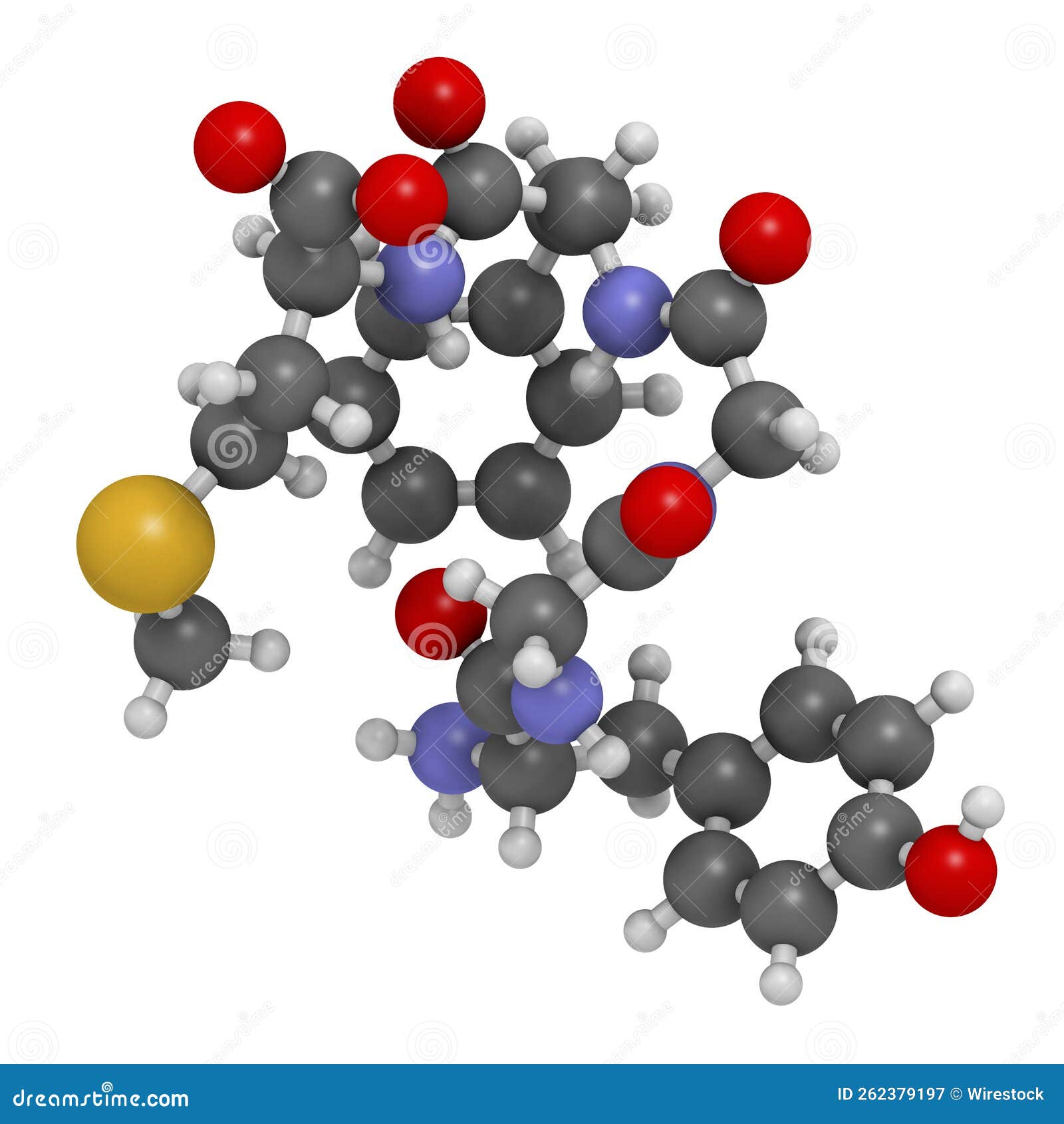Met-enkephalin Endogenous Opioid Peptide Molecule. 3D Rendering Stock ...