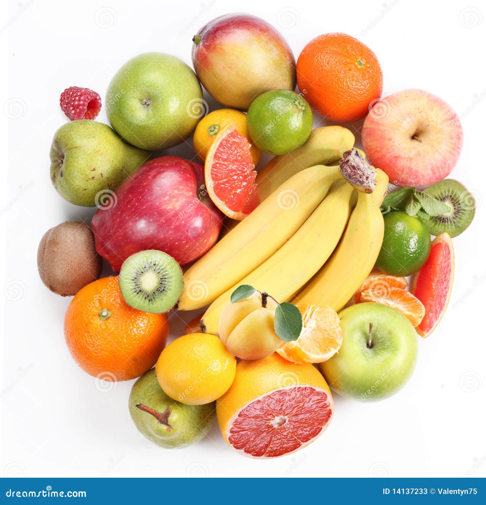 Met Fruit in De Vorm Van Een Cirkel Stock Afbeelding - Image of segment ...