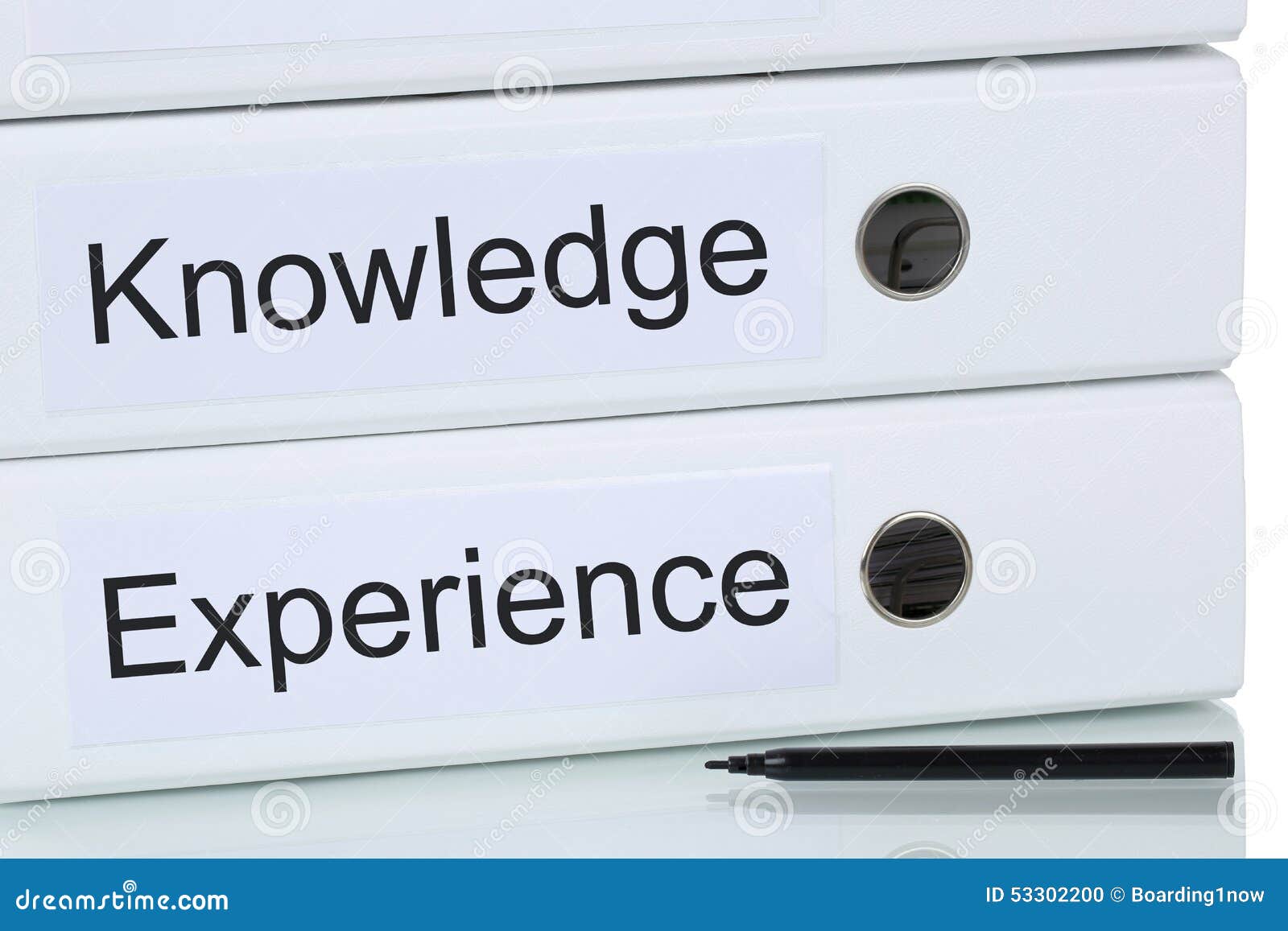 Met Kennis En Ervaring Aan Succes Bedrijfsconcept Stock Foto - Image of ...