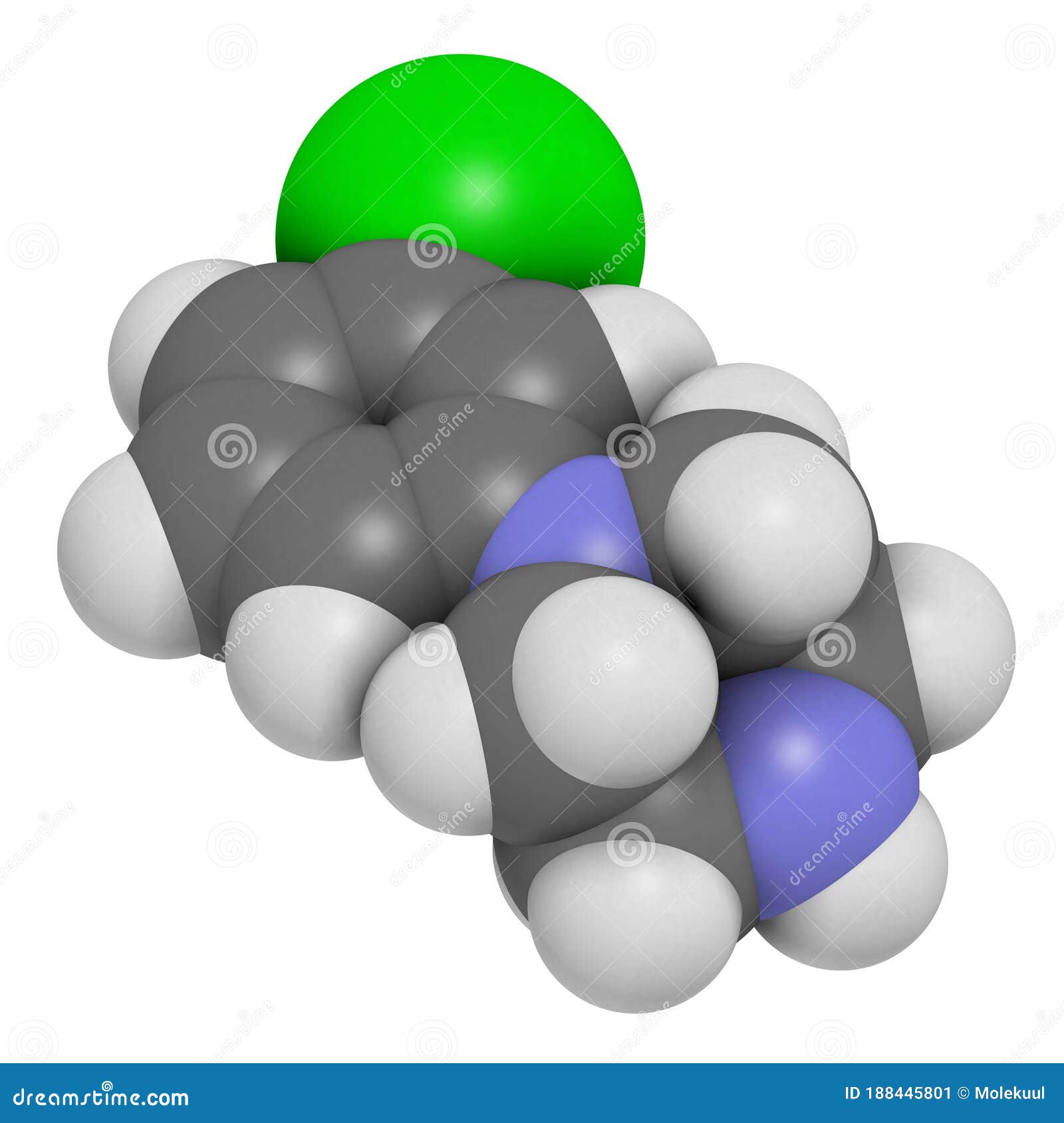 Meta-chlorophenylpiperazine MCPP Psychoactive Drug Molecule. 3D ...