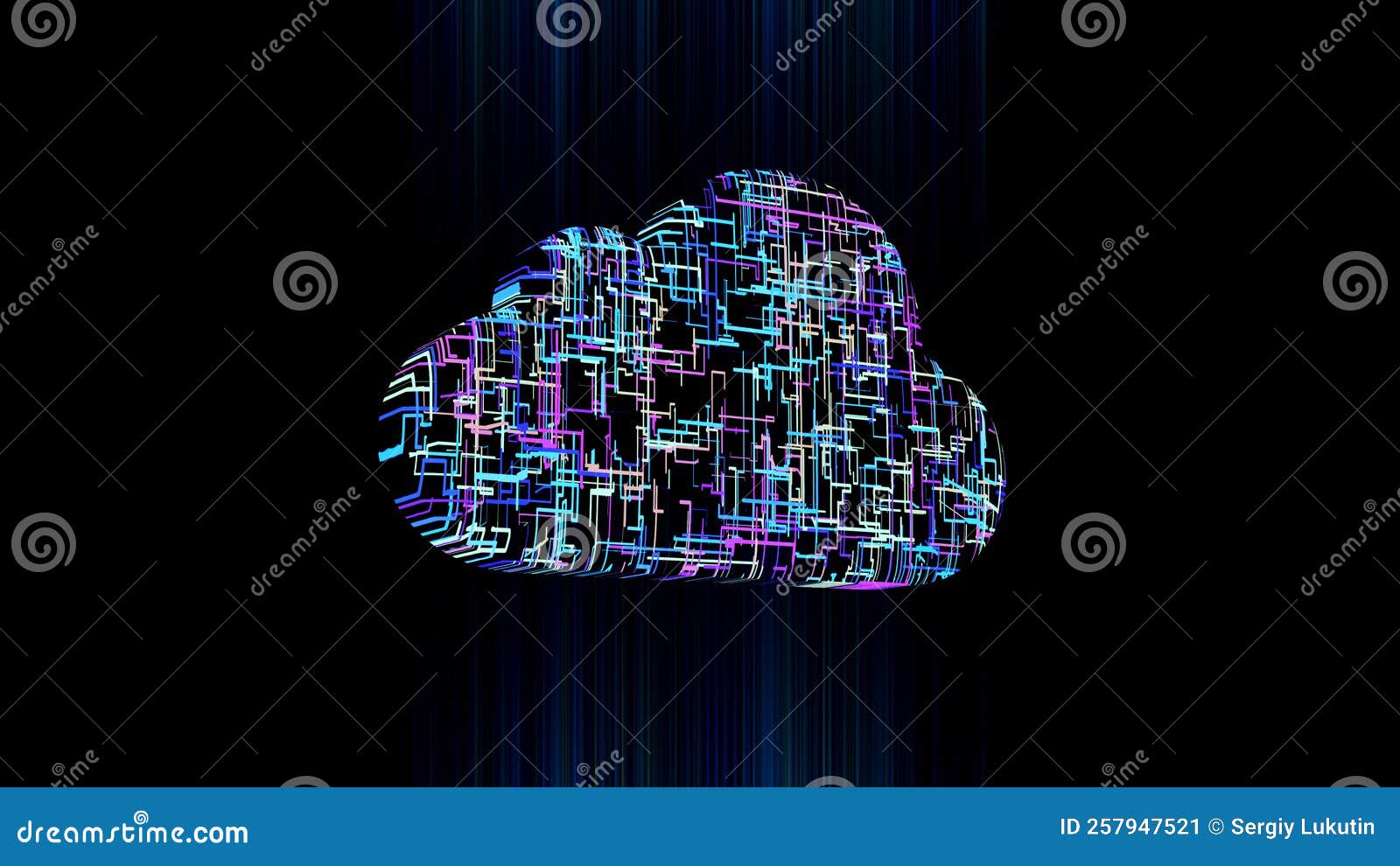 Meta Cloud, 3D Illustration, Symbol of Cloud Technology in Modern ...