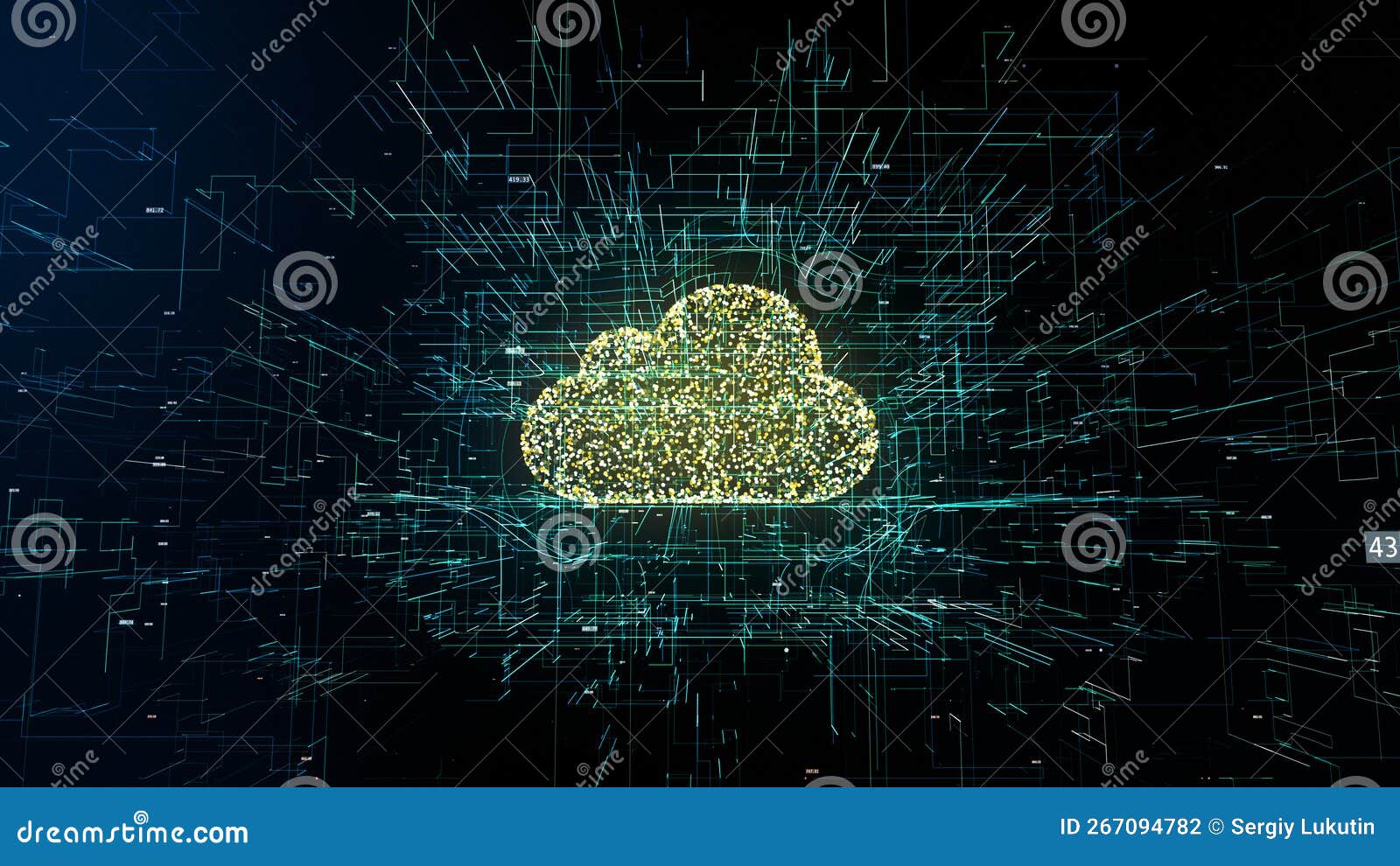 Meta Cloud, 3D Illustration, Symbol of Cloud Technology in Modern ...