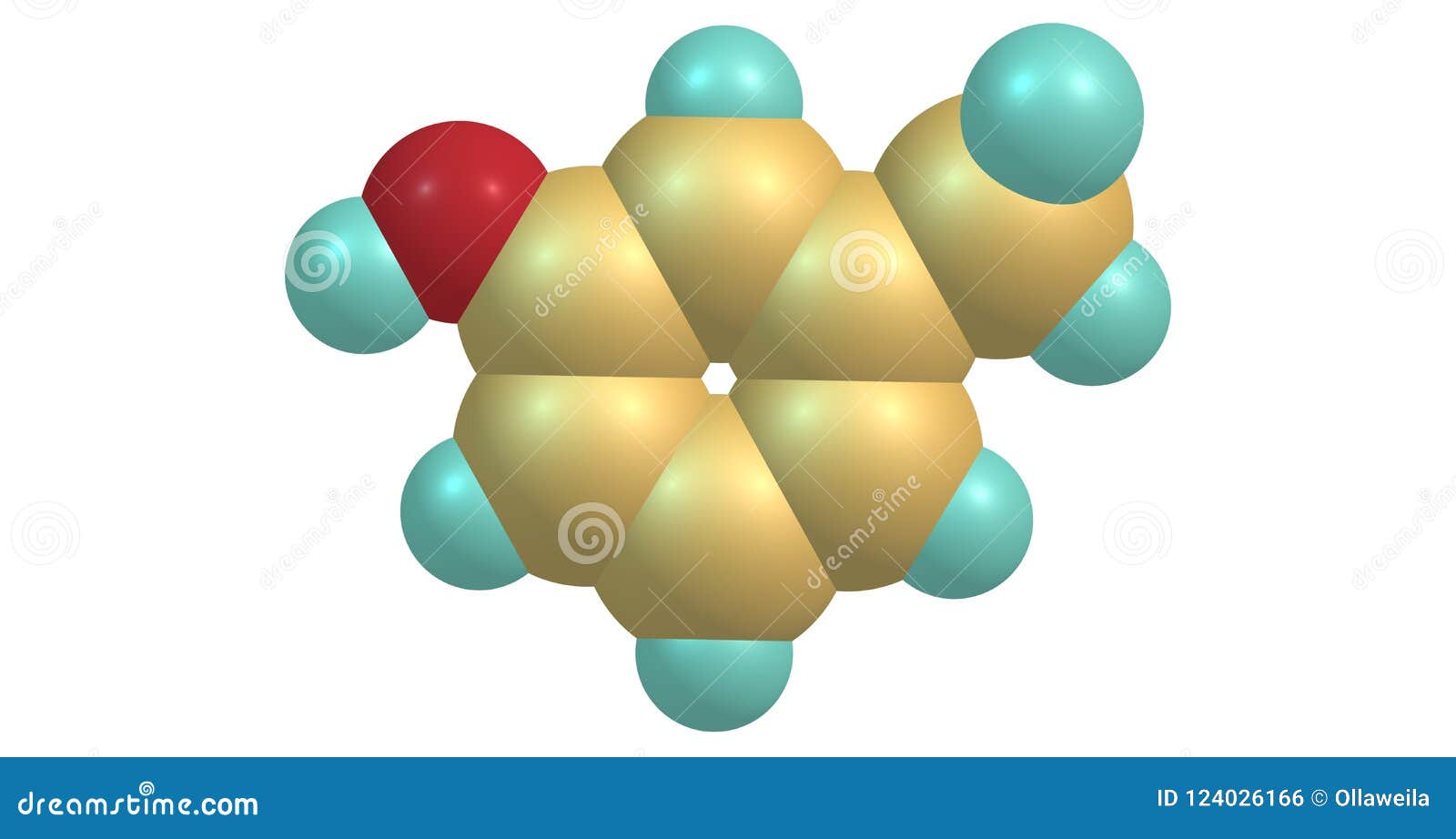 Meta-cresol O Estructura Molecular Del Methylphenol 3 Aislada En Blanco ...