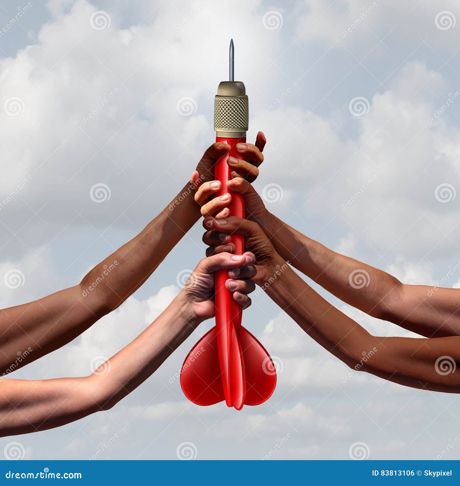 Meta del equipo stock de ilustración. Ilustración de tenencia - 83813106